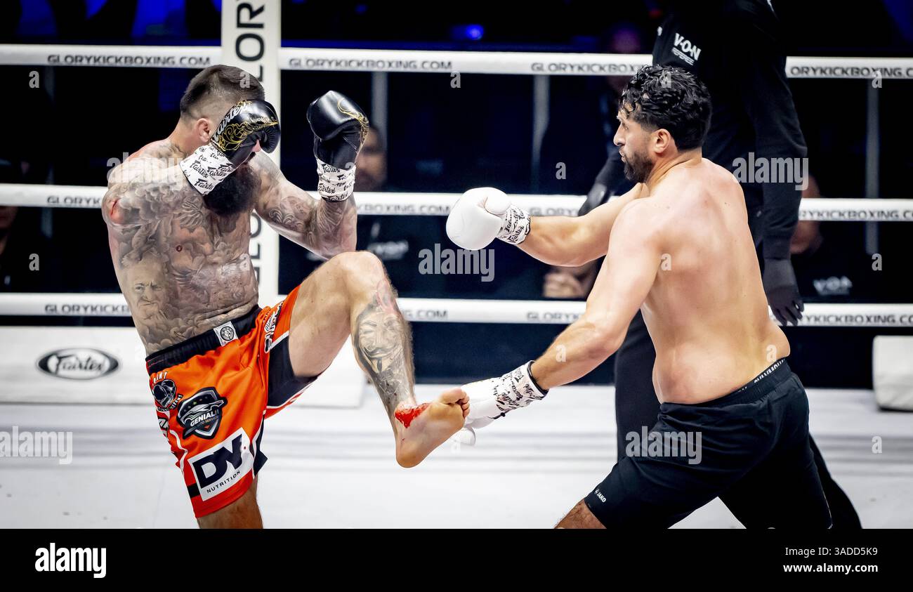 ROTTERDAM - Jamal Ben Saddik in action against Cristian Ristea during ...