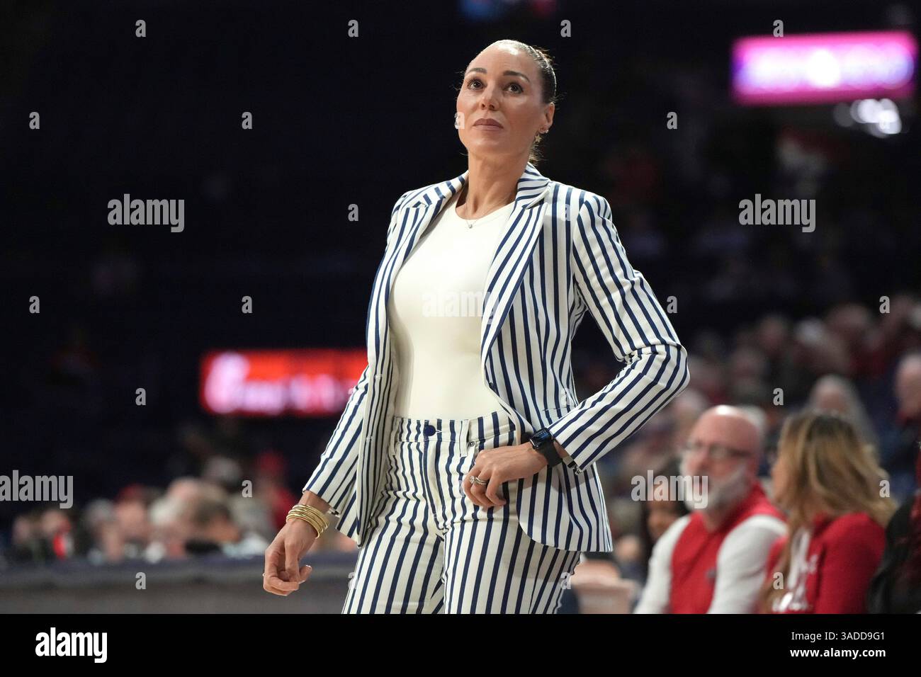 FILE - Arizona head coach Adia Barnes during an NCAA college basketball ...