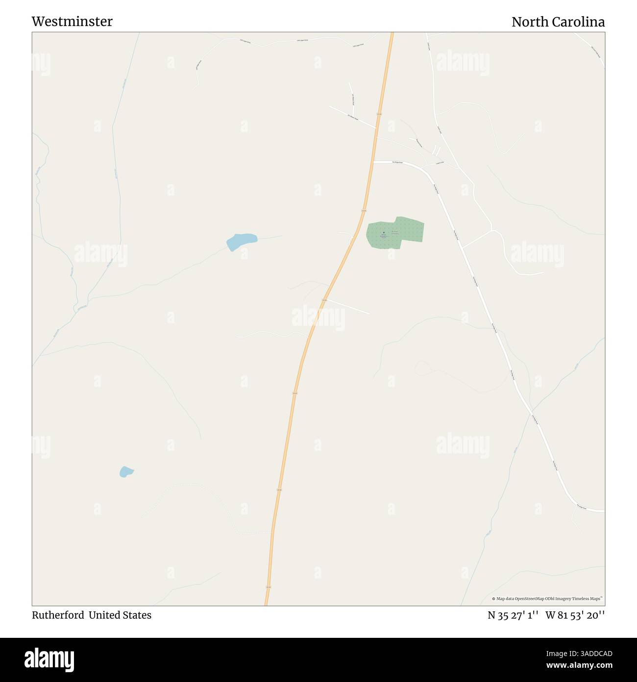 Westminster, Rutherford, United States, North Carolina, N 35 27' 1'', W ...