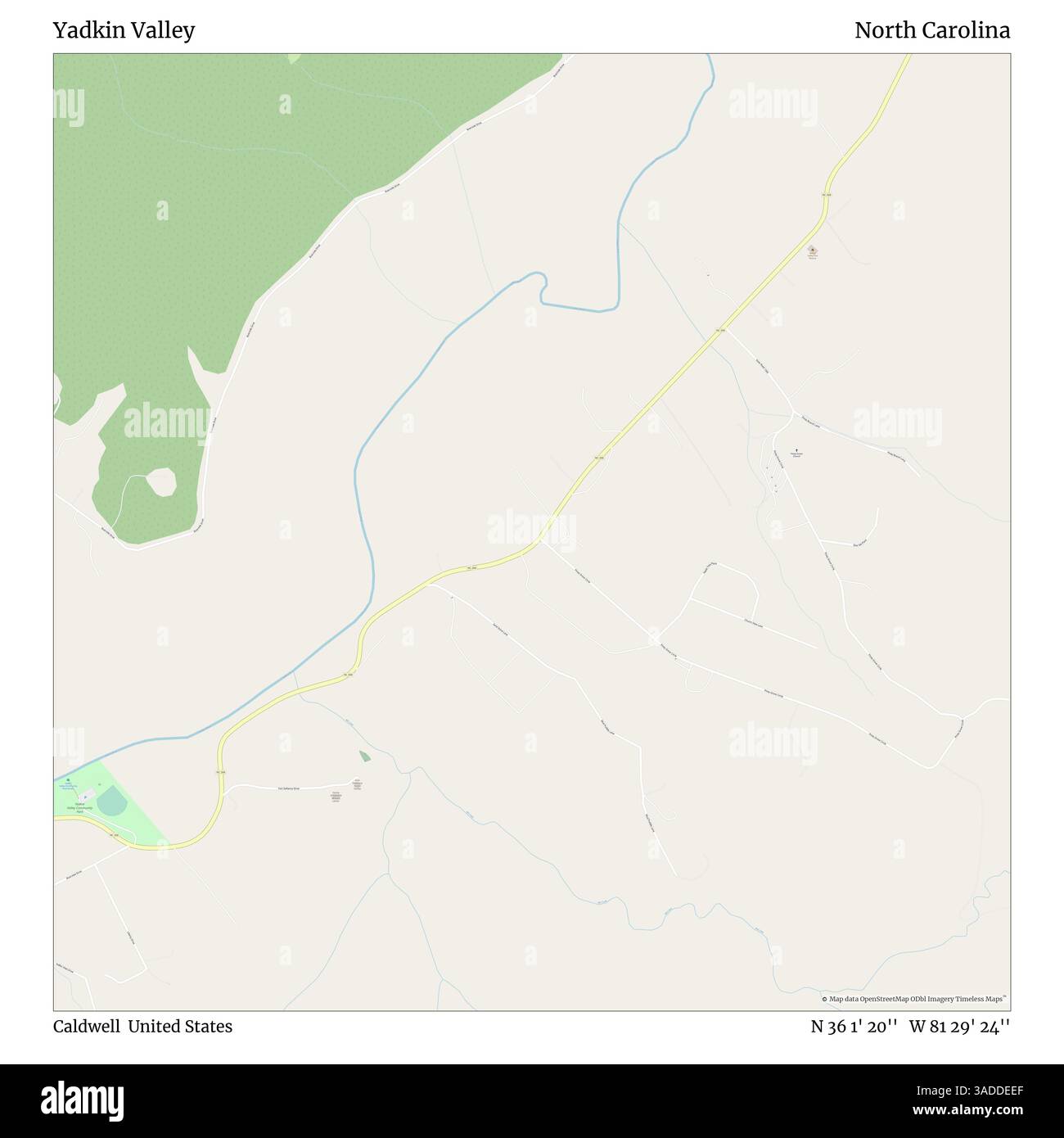 Yadkin Valley, Caldwell, United States, North Carolina, N 36 1' 20'', W ...