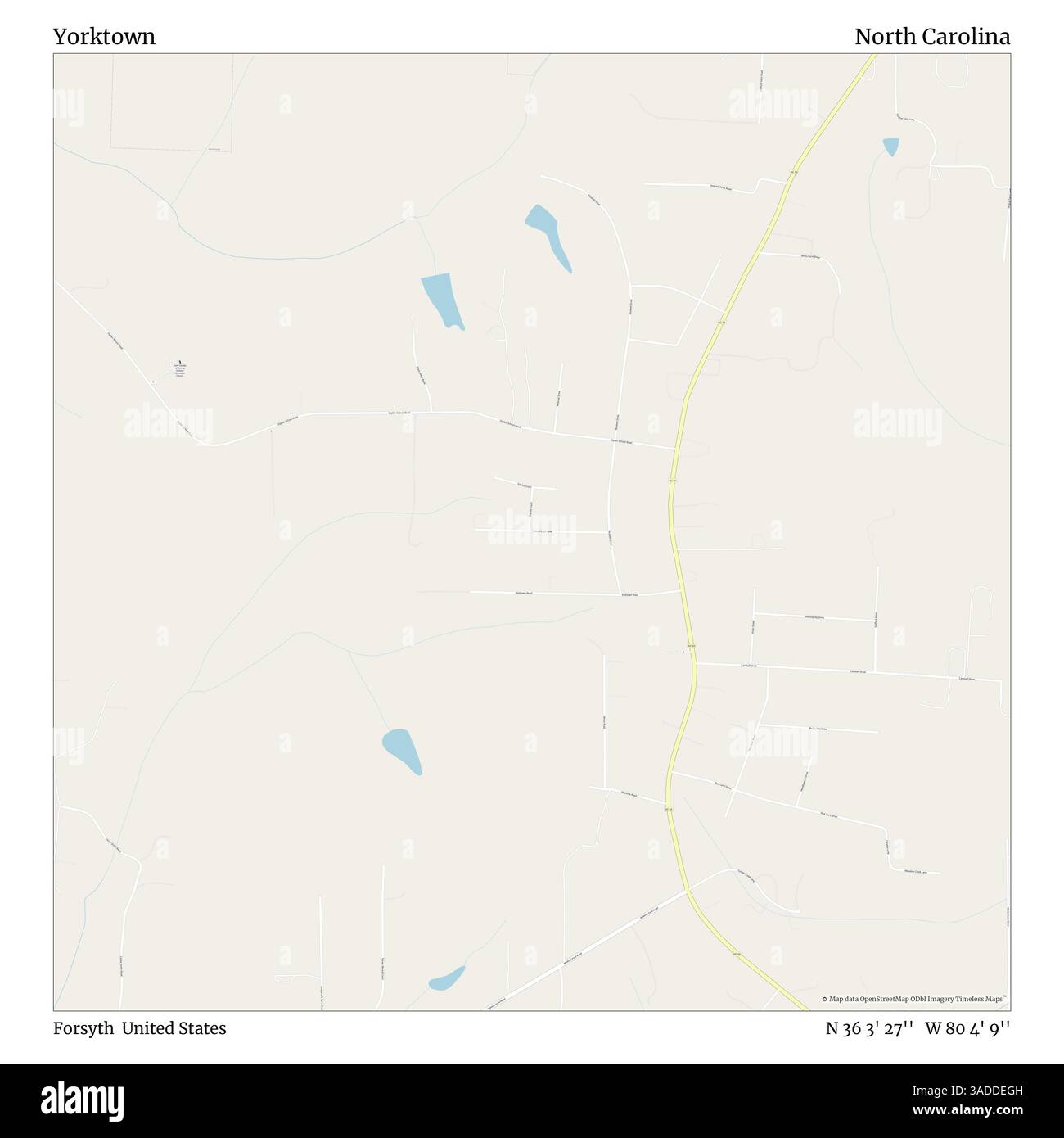 Yorktown, Forsyth, United States, North Carolina, N 36 3' 27'', W 80 4 ...