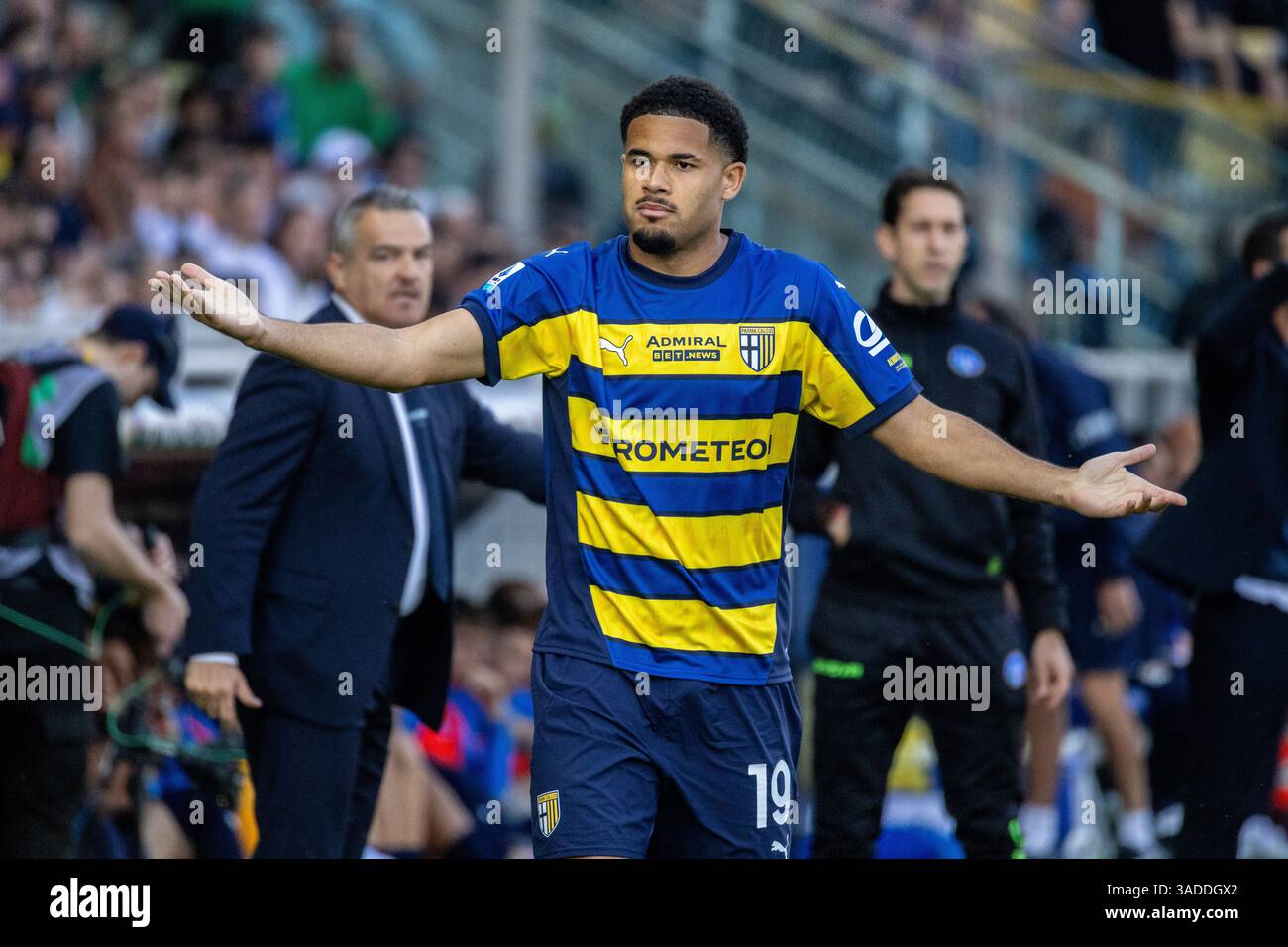 Simon Sohm Parma during serie A match Parma vs FC Internazionale serie ...