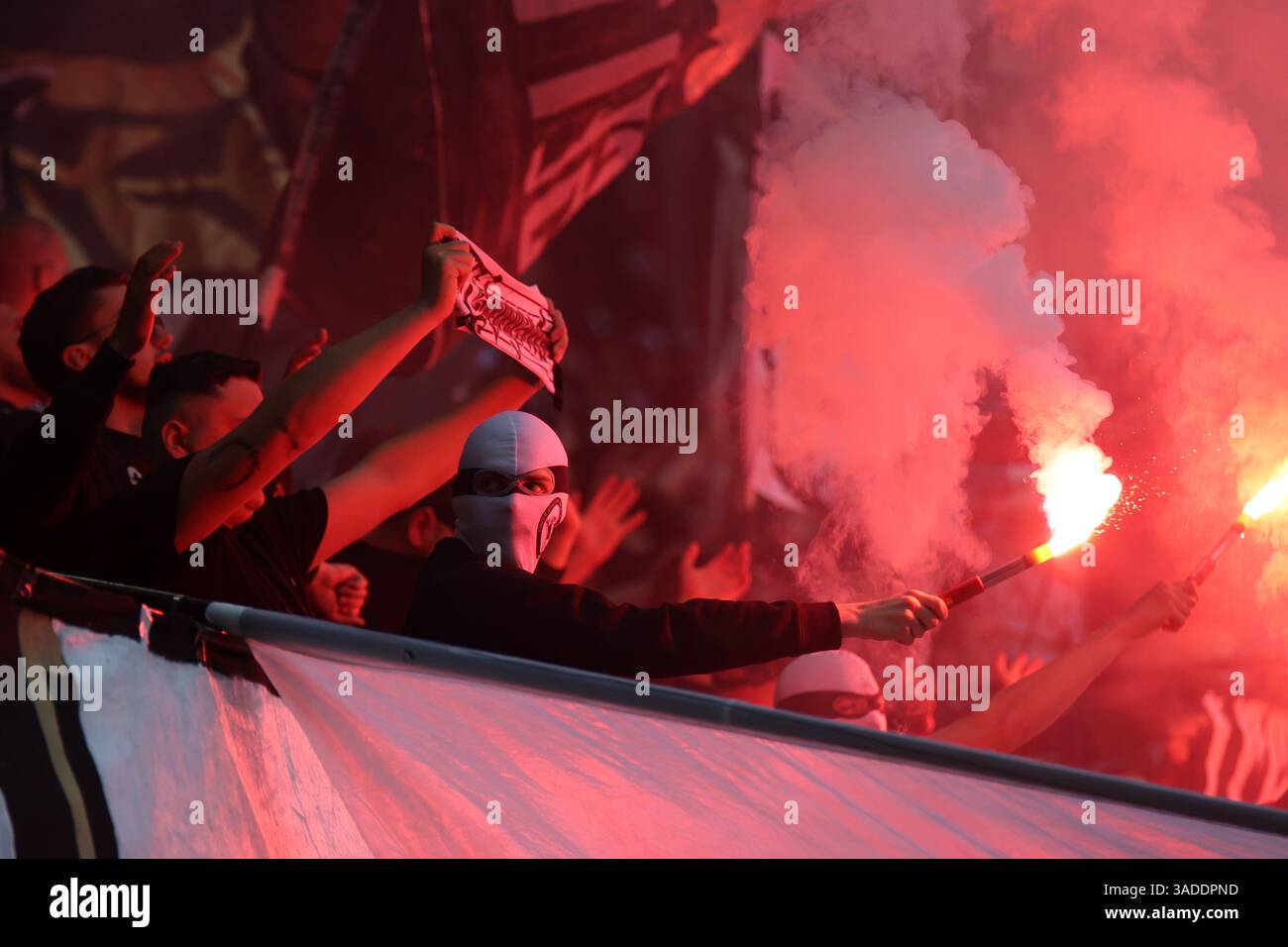 LINZ, AUSTRIA - APRIL 5: fans of LASK during the Admiral Bundesliga ...