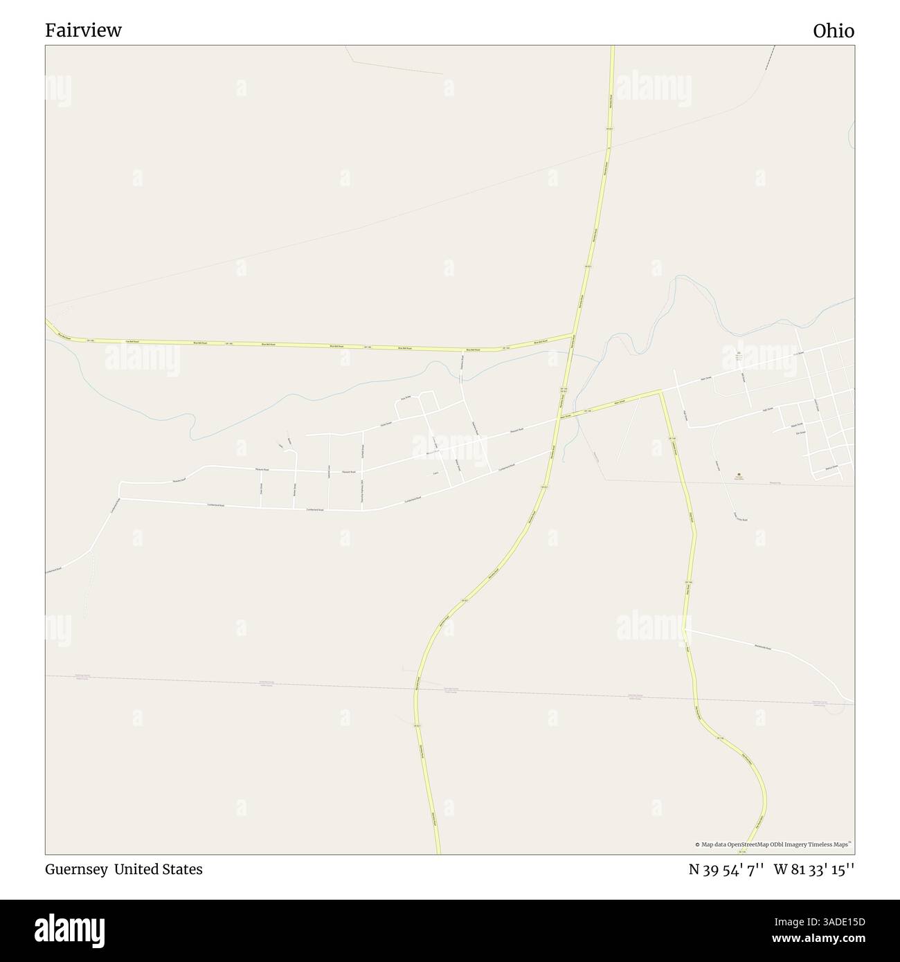 Fairview, Guernsey, United States, Ohio, N 39 54' 7'', W 81 33' 15 ...