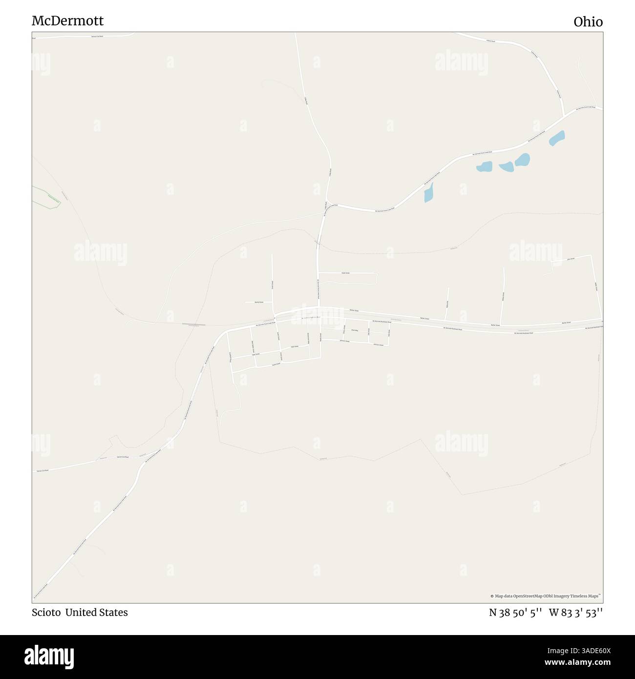 McDermott, Scioto, United States, Ohio, N 38 50' 5'', W 83 3' 53'', map ...