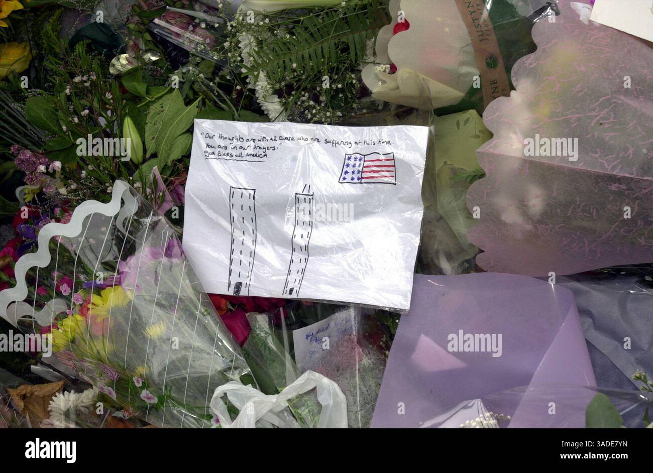Sep 14, 2001; Dublin, Ireland; An innocent & moving child's drawing of ...