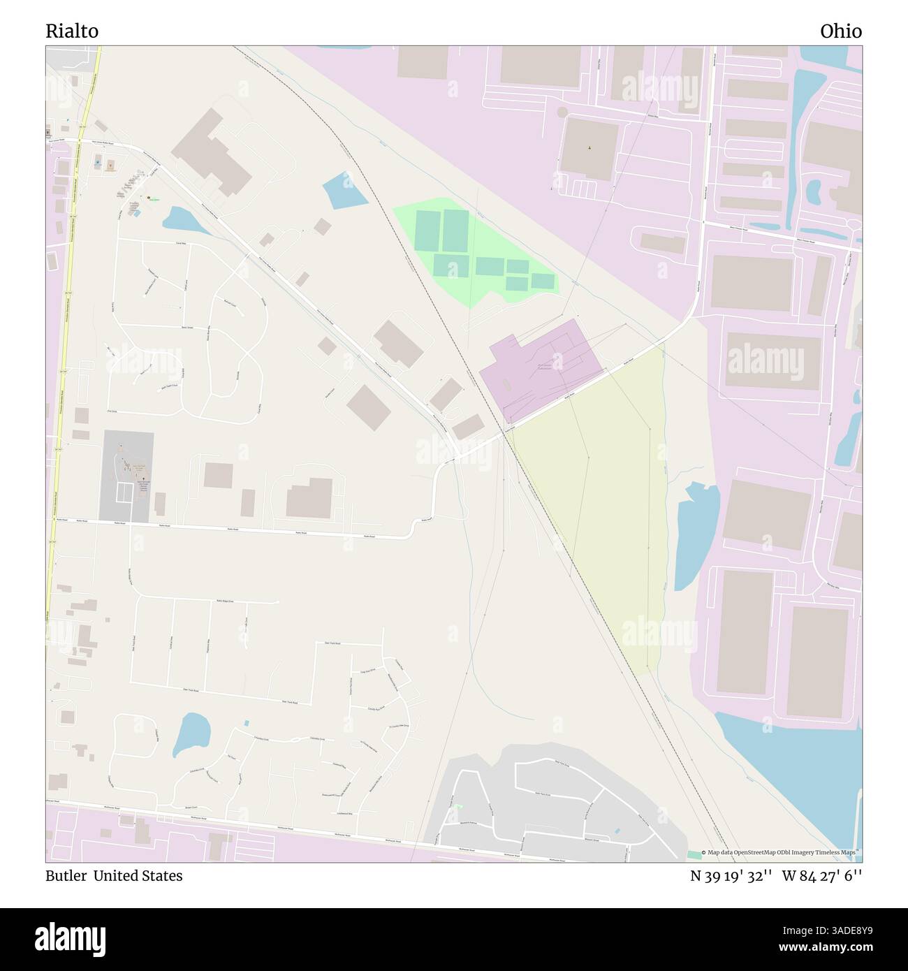 Rialto, Butler, United States, Ohio, N 39 19' 32'', W 84 27' 6'', map ...
