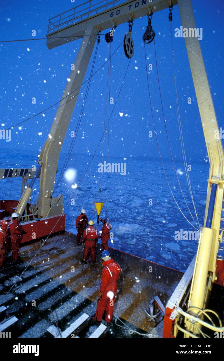 Apr 01, 1999; At Sea, ANTARCTICA; Scientists aboard the NSF research ...