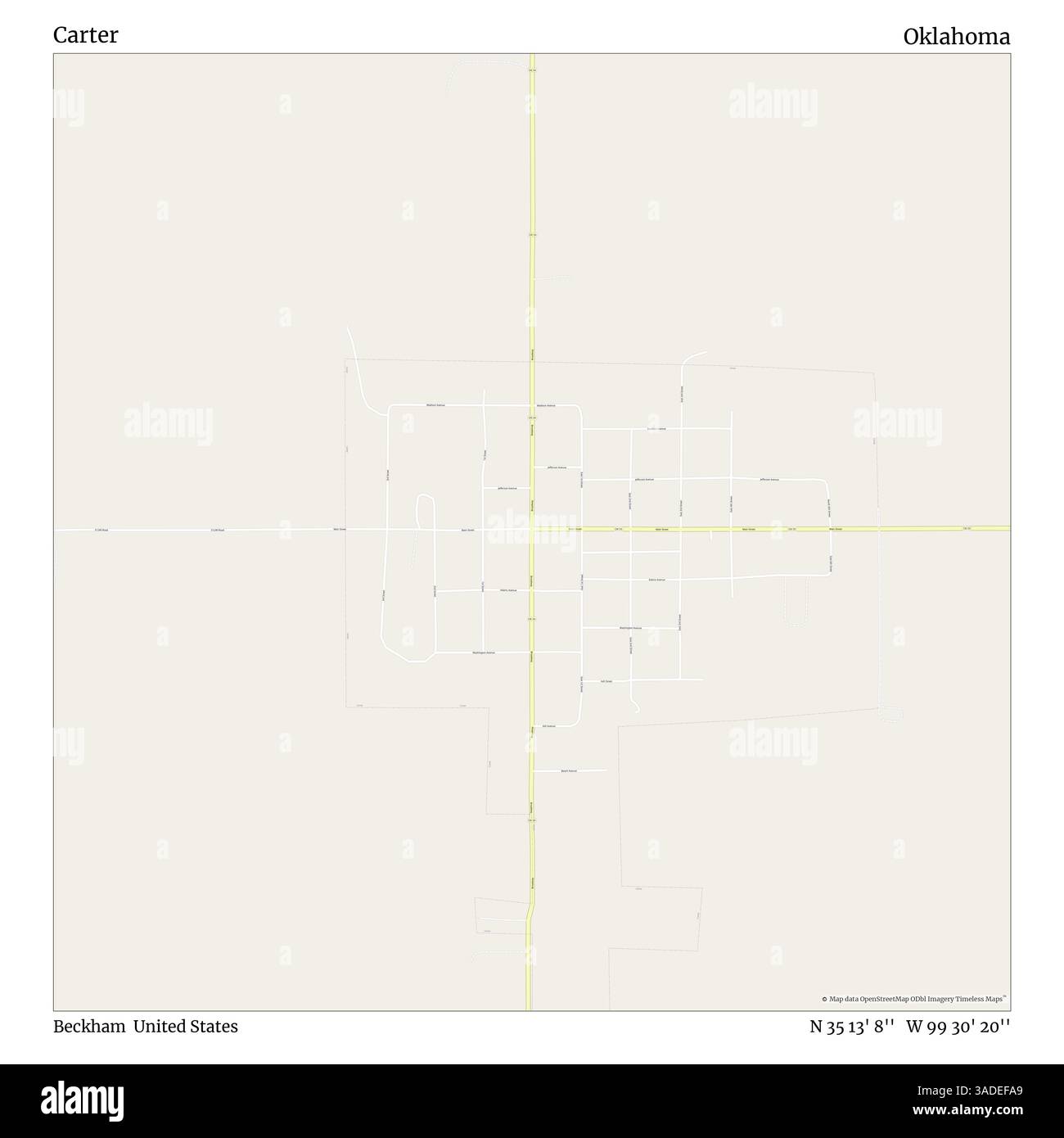 Carter, Beckham, United States, Oklahoma, N 35 13' 8'', W 99 30' 20 ...