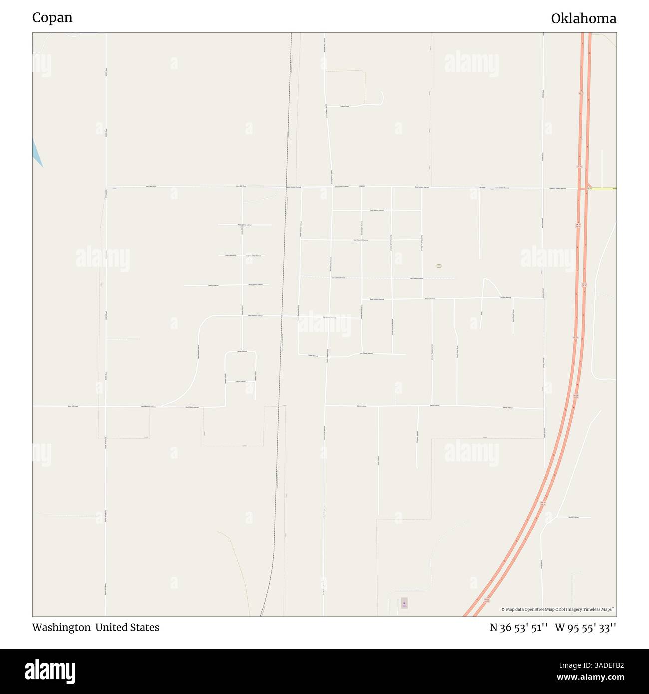 Copan, Washington, United States, Oklahoma, N 36 53' 51'', W 95 55' 33 ...