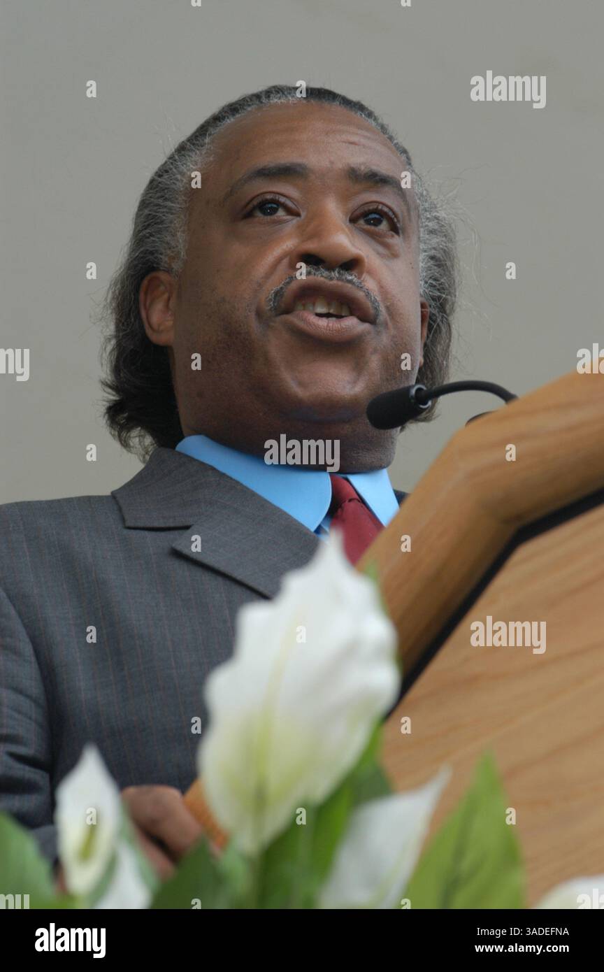 The Rev. AL SHARPTON speaks in Atlanta to commemorate the Martin Luther ...