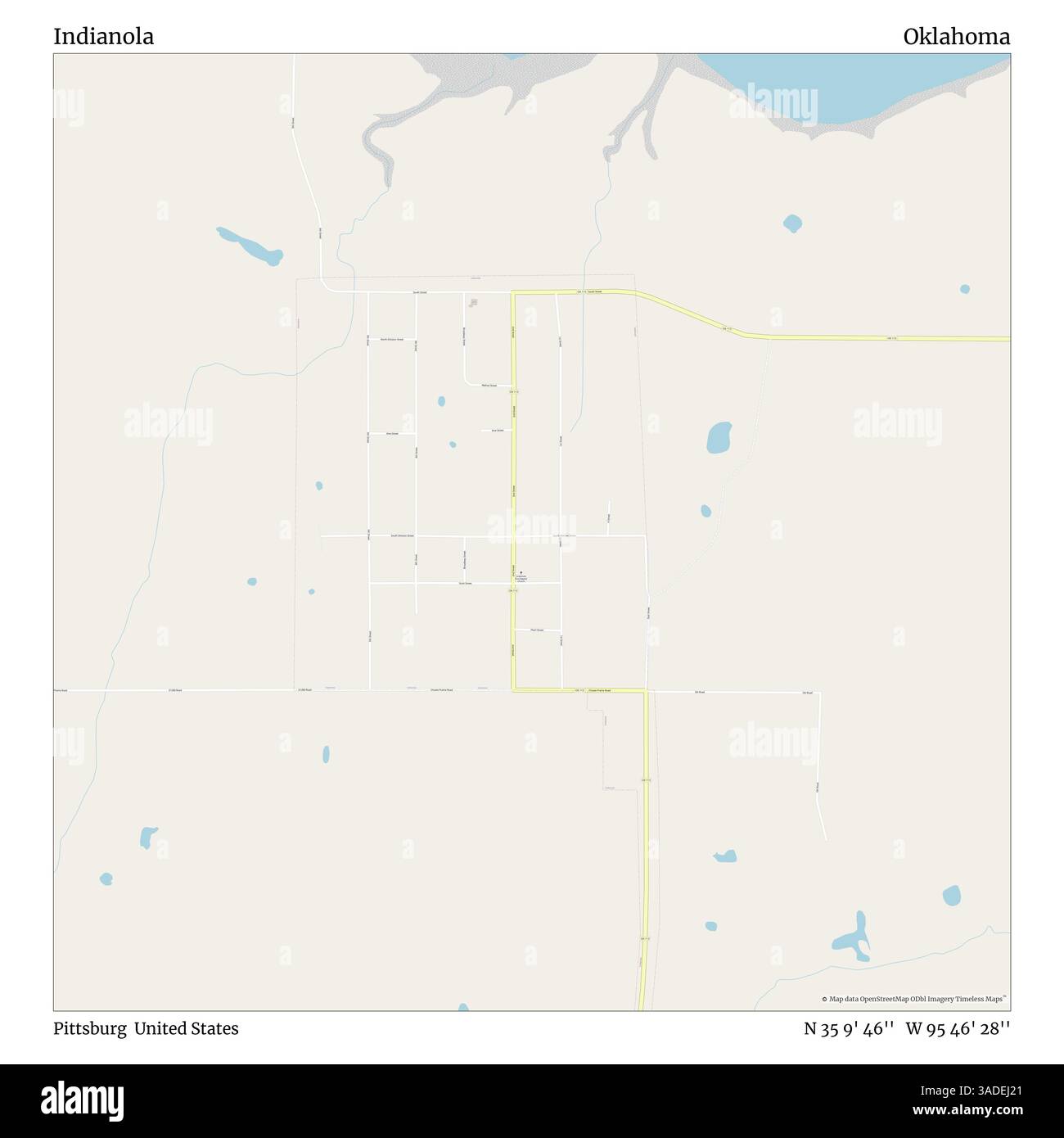 Indianola, Pittsburg, United States, Oklahoma, N 35 9' 46'', W 95 46 ...