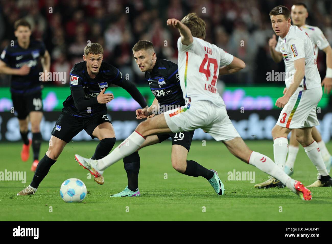 05.04.2025, Rheinenergie Stadion, Koeln, GER, 2.FBL, 1. FC Koeln vs. Hertha BSC Berlin, im Bild ...