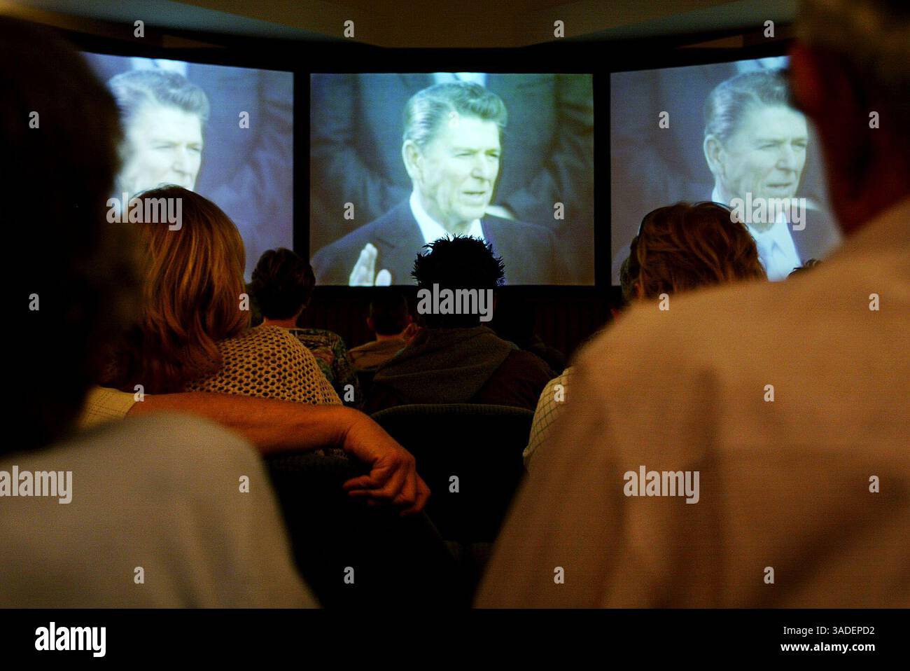 CoCo Walters / The Californian.Guests of the museum watch a 7-minute ...