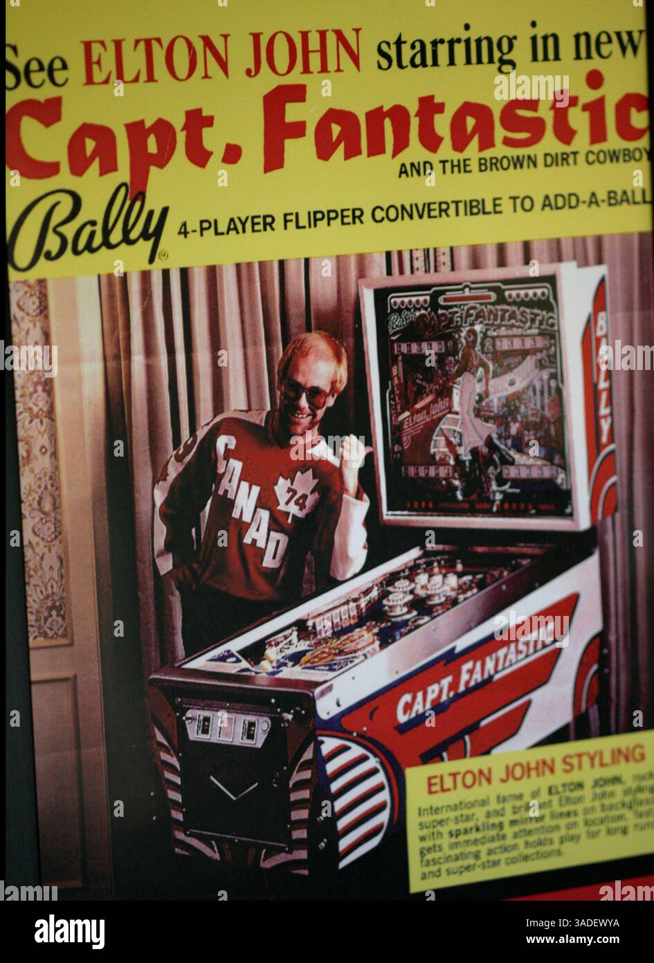 Felix Adamo / The Californian.A framed advertisement for an Elton John ...