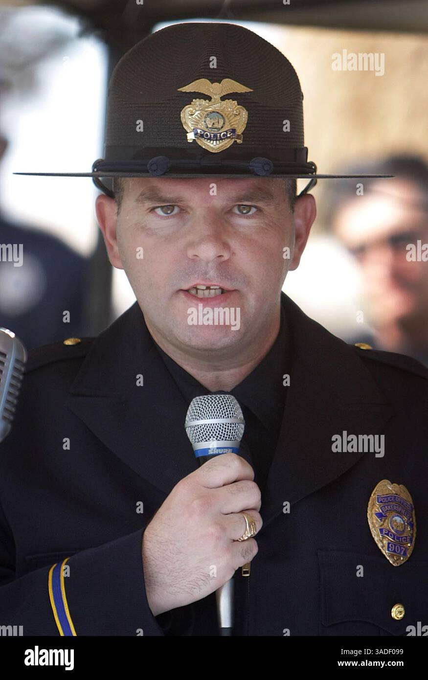 Fallen Officer .Recovering from two gunshots Dennis Eddy reads the names of the fallen officers ...