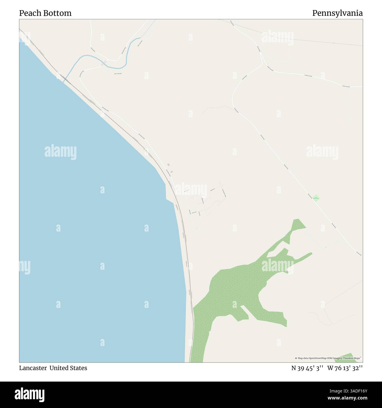 Peach Bottom, Lancaster, United States, Pennsylvania, N 39 45' 3'', W ...