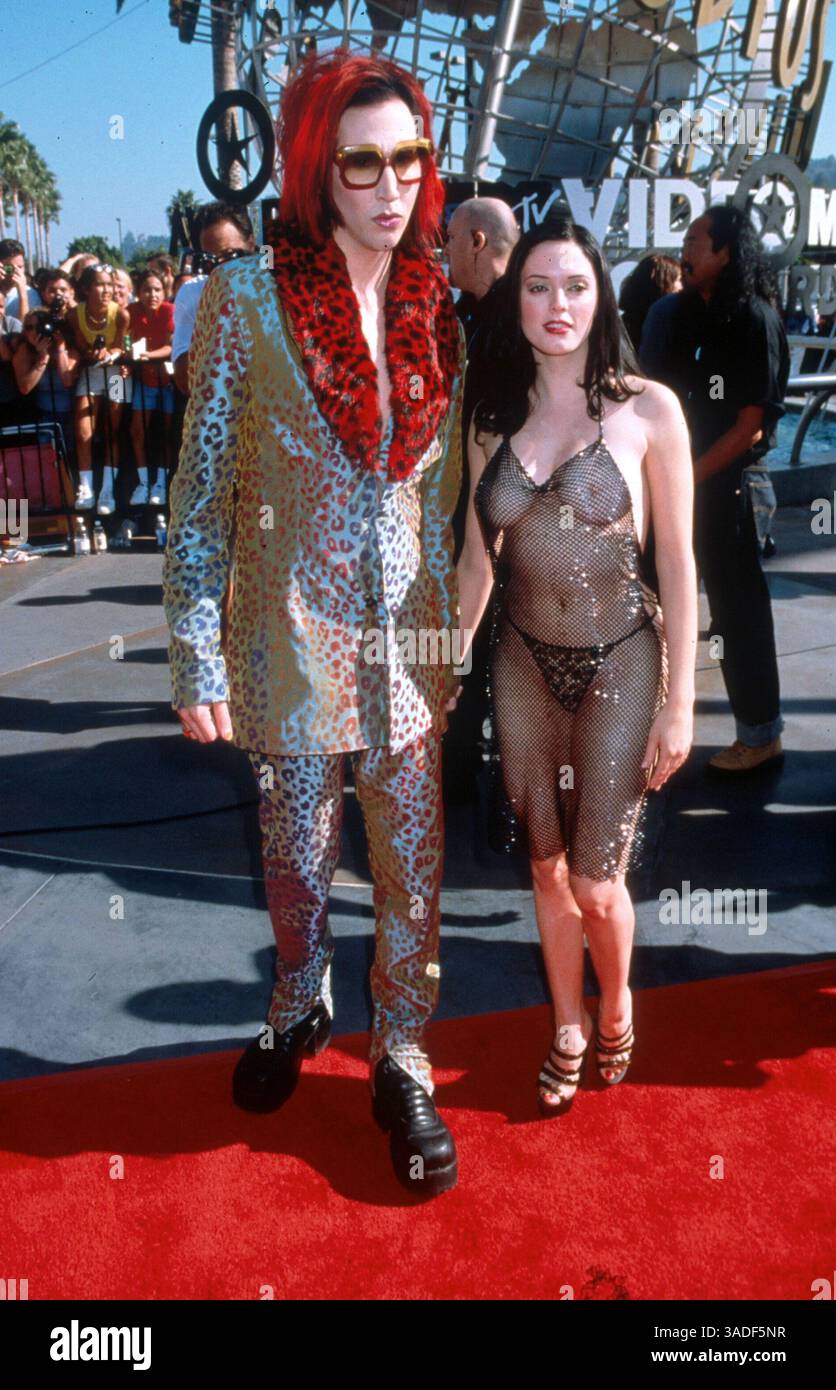 Sep 09, 1998; Los Angeles, CA, USA; Singer MARILYN MANSON and actress ...
