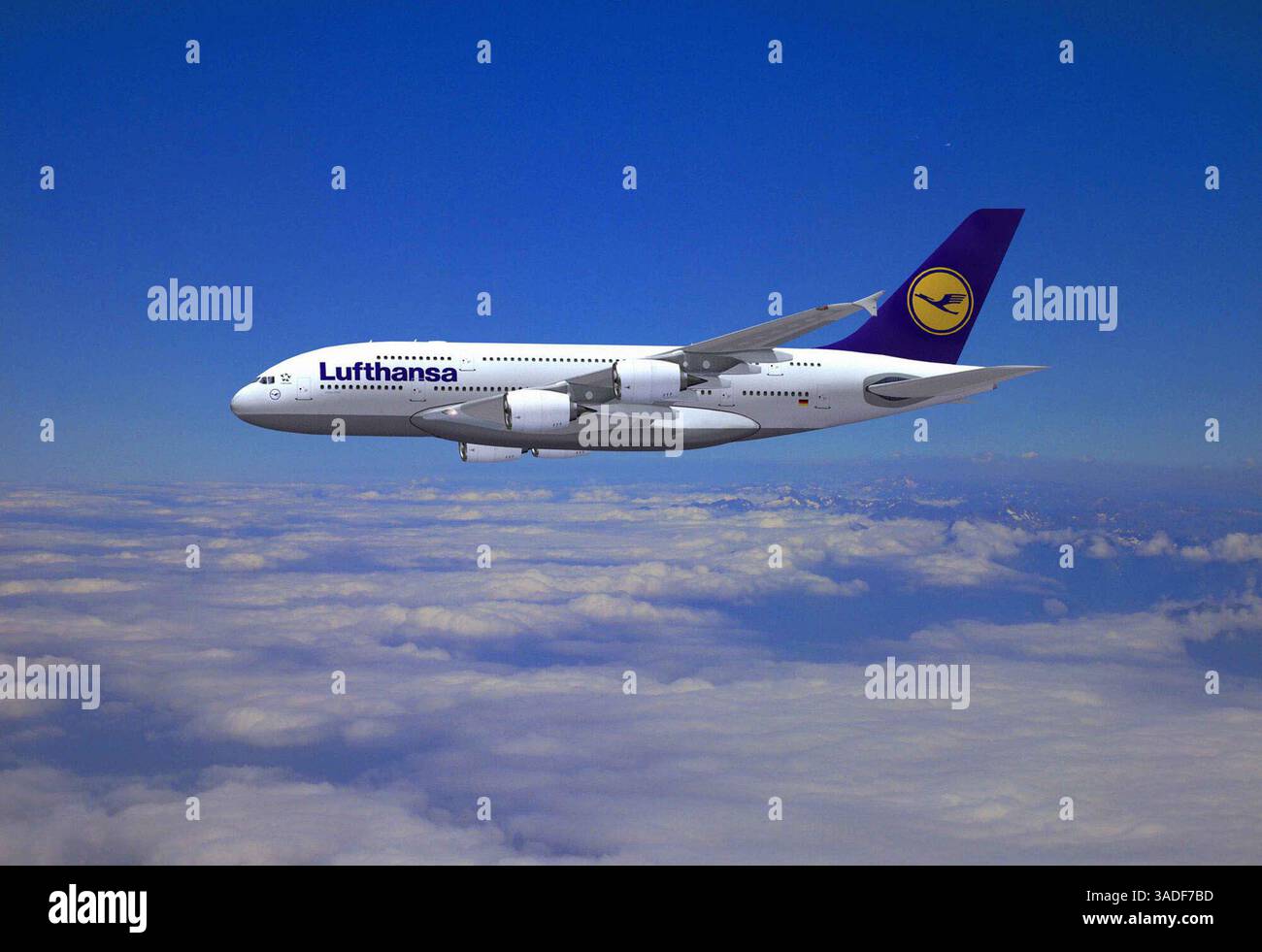 Nov 11, 2003; Los Angeles, CA, USA; The A380 Airbus is a double deck ...