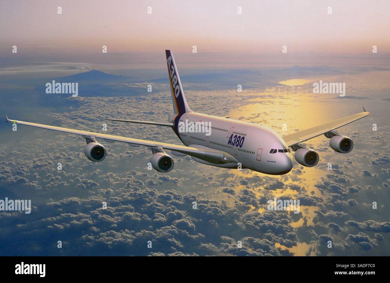 Nov 11, 2003; Los Angeles, CA, USA; The A380 Airbus is a double deck ...