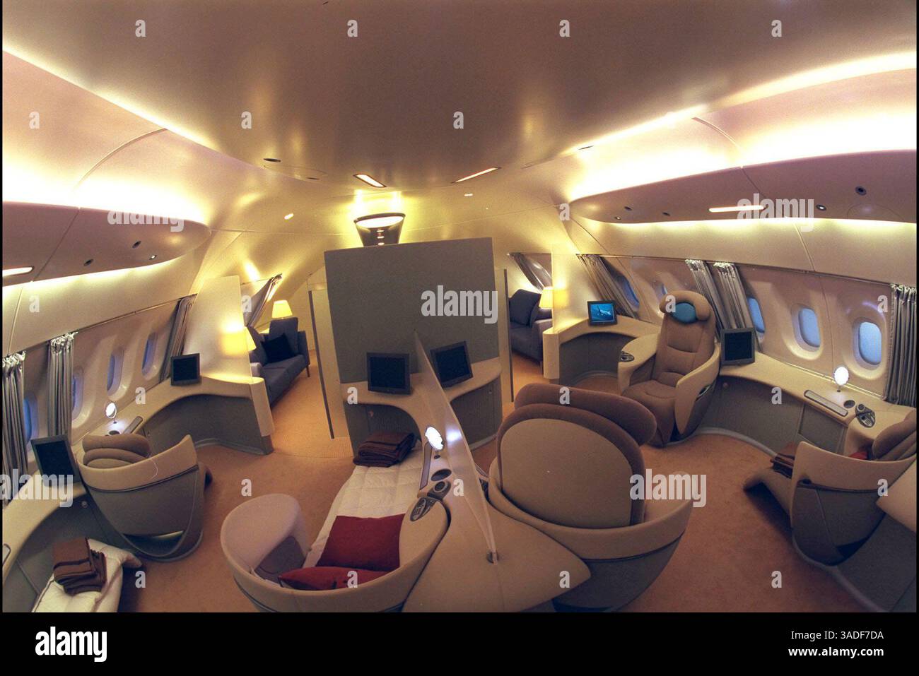 Nov 11, 2003; Los Angeles, CA, USA; The A380 Airbus is a double deck ...