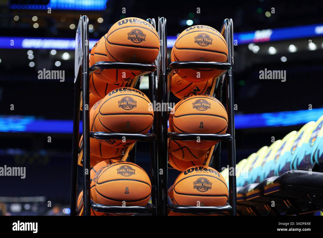 TAMPA, FL - APRIL 05: General view of the ball rack with Final Four ...