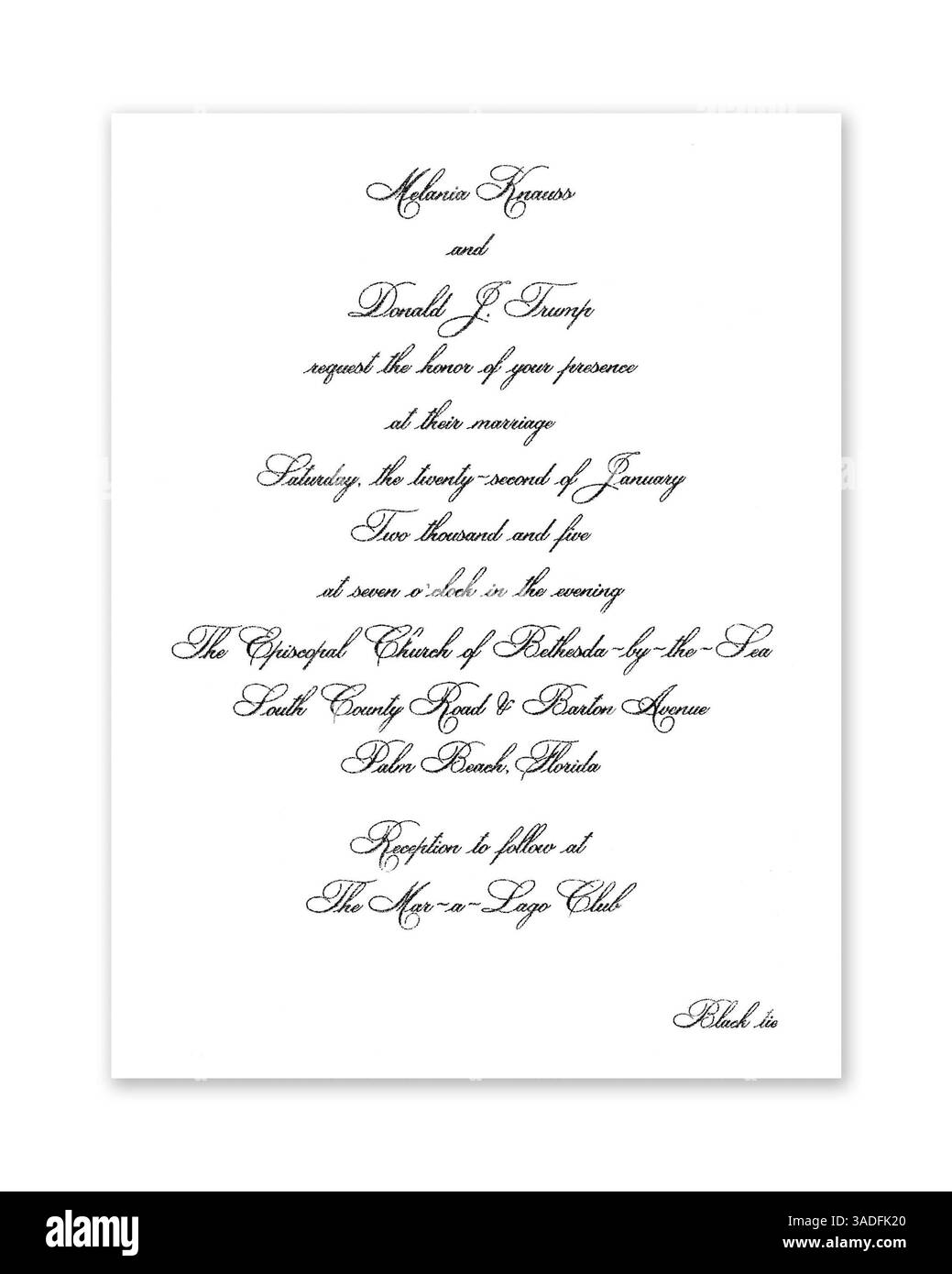 Melania trump wedding Cut Out Stock Images & Pictures - Alamy