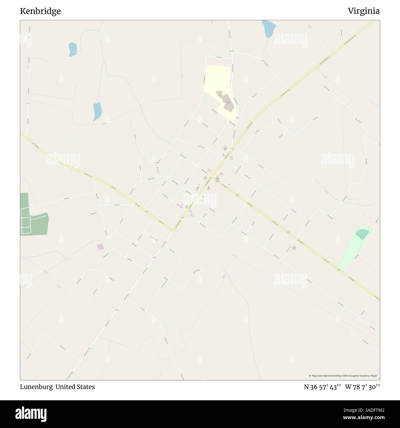 Kenbridge, Lunenburg, United States, Virginia, N 36 57' 43'', W 78 7 ...