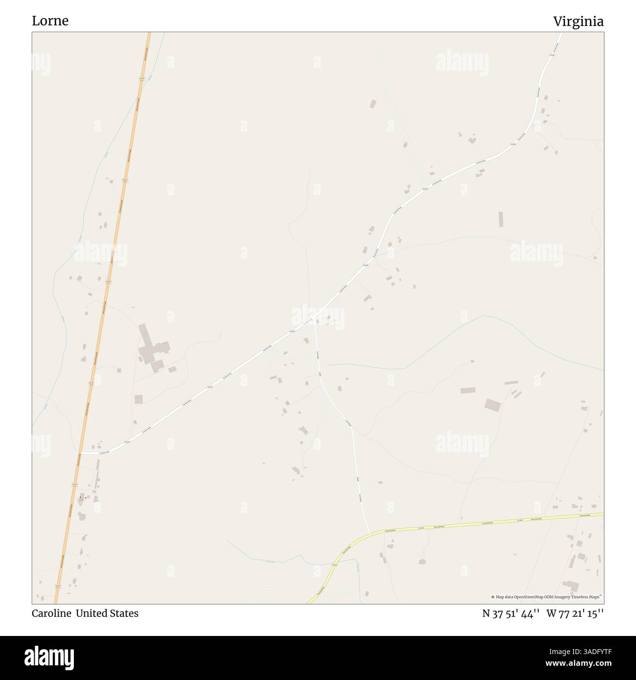 Lorne, Caroline, United States, Virginia, N 37 51' 44'', W 77 21' 15 ...