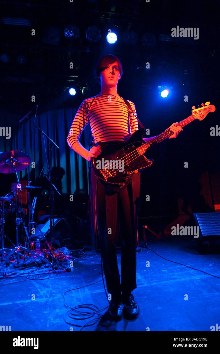 Bassist SPIDER WEBB of English rock band 'The Horrors' performing at ...