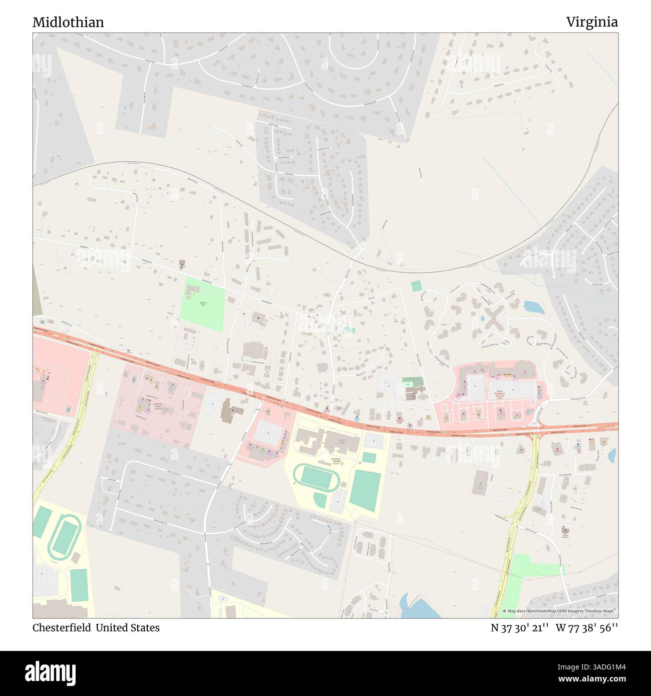 Midlothian, Chesterfield, United States, Virginia, N 37 30' 21'', W 77 ...
