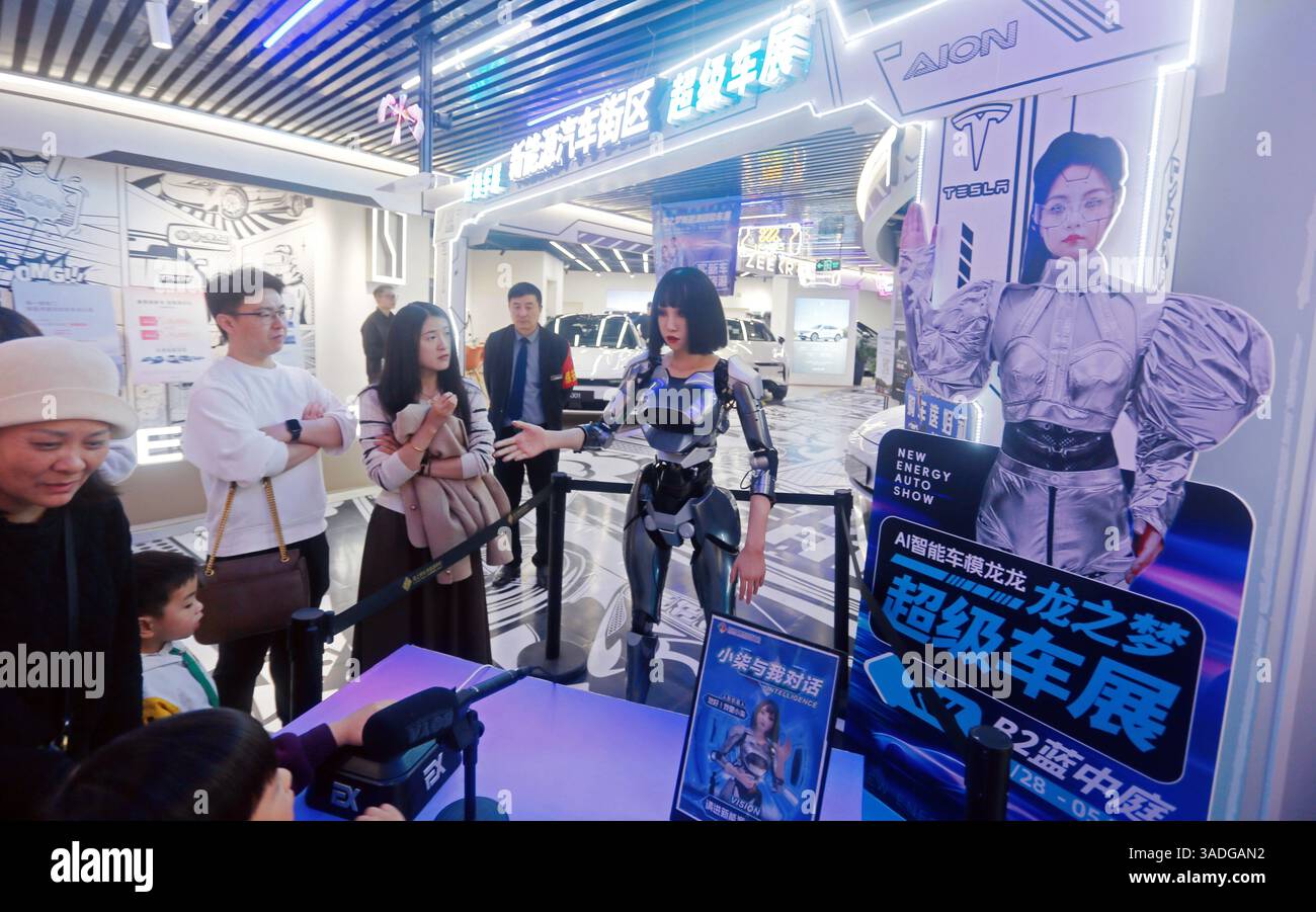 SHANGHAI, CHINA - APRIL 4, 2025 - An AI intelligent shopping guide ...