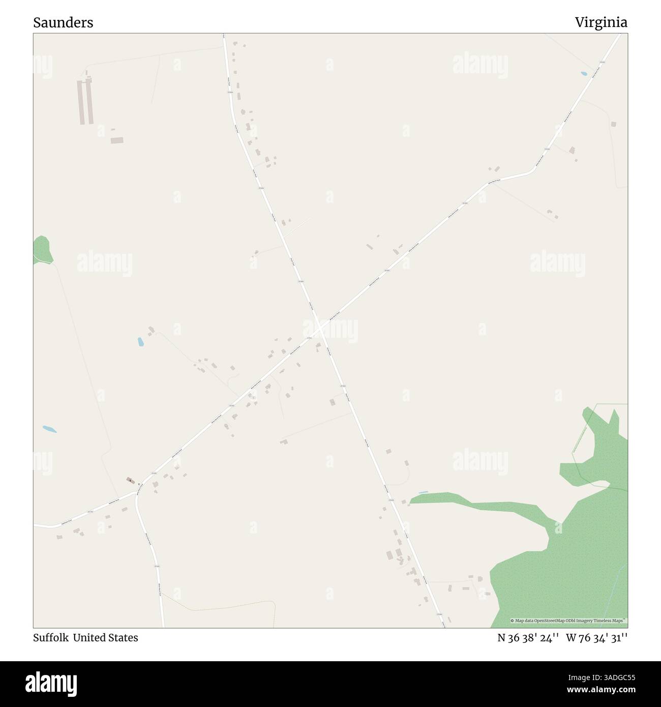 Saunders, Suffolk, United States, Virginia, N 36 38' 24'', W 76 34' 31 ...