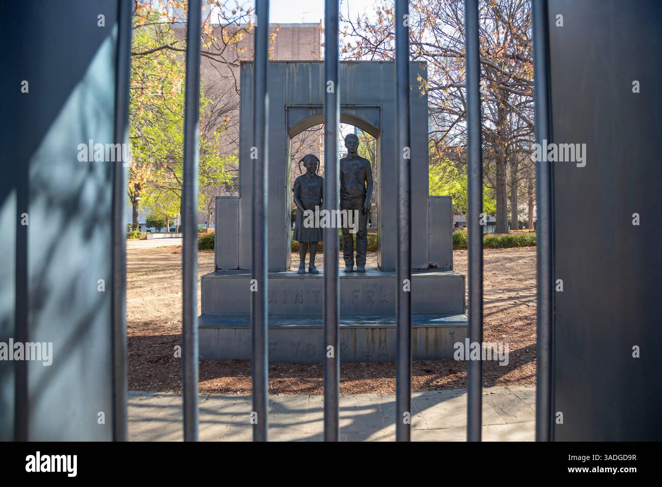 Birmingham, Alabama - Sculptures in Kelly Ingram Park show scenes from ...