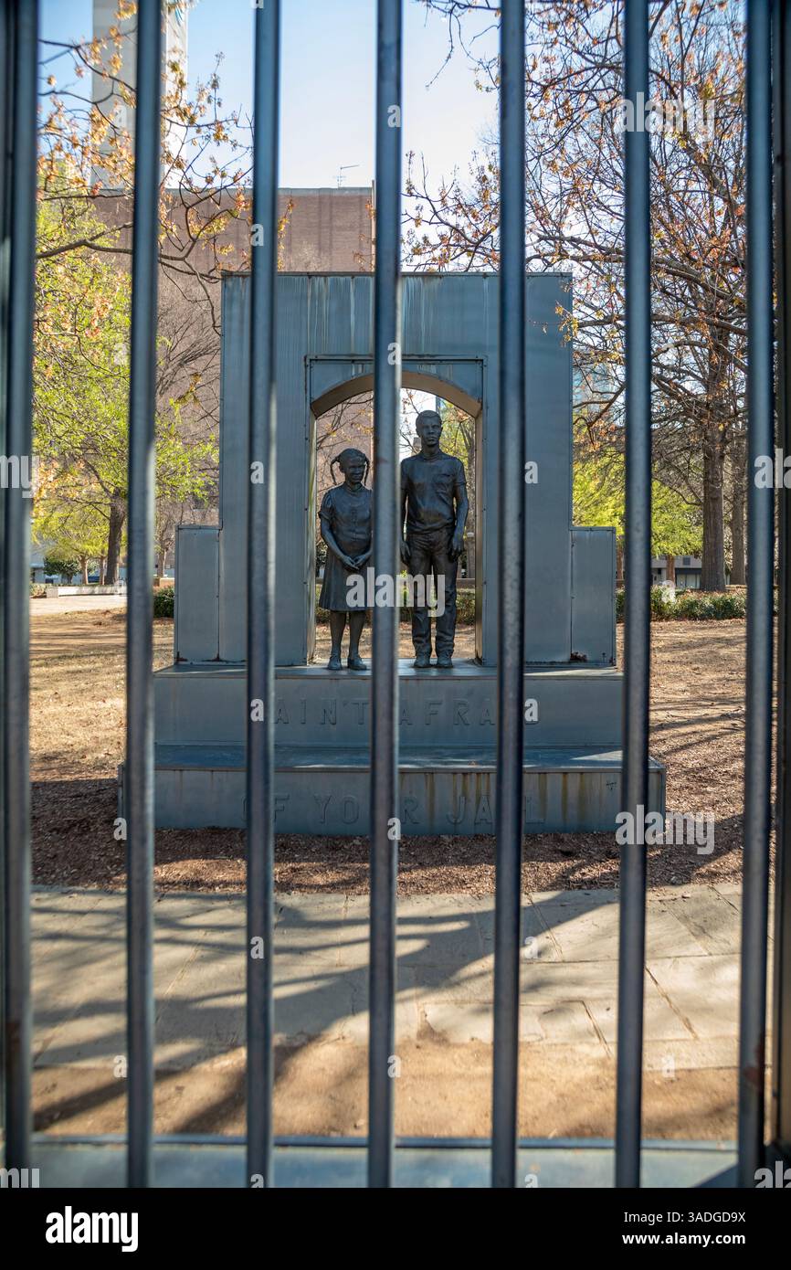 Birmingham, Alabama - Sculptures in Kelly Ingram Park show scenes from ...