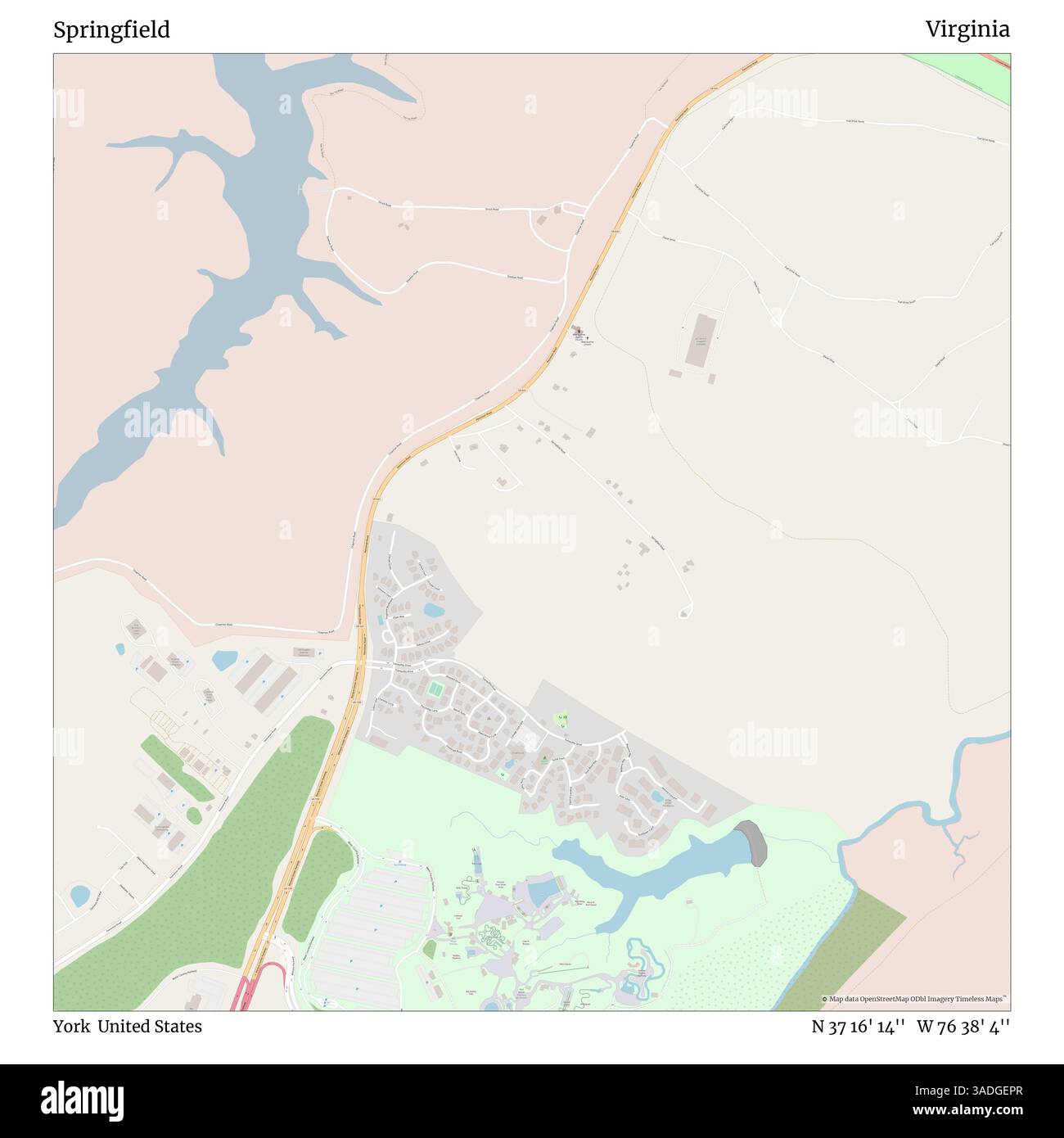 Springfield, York, United States, Virginia, N 37 16' 14'', W 76 38' 4 ...