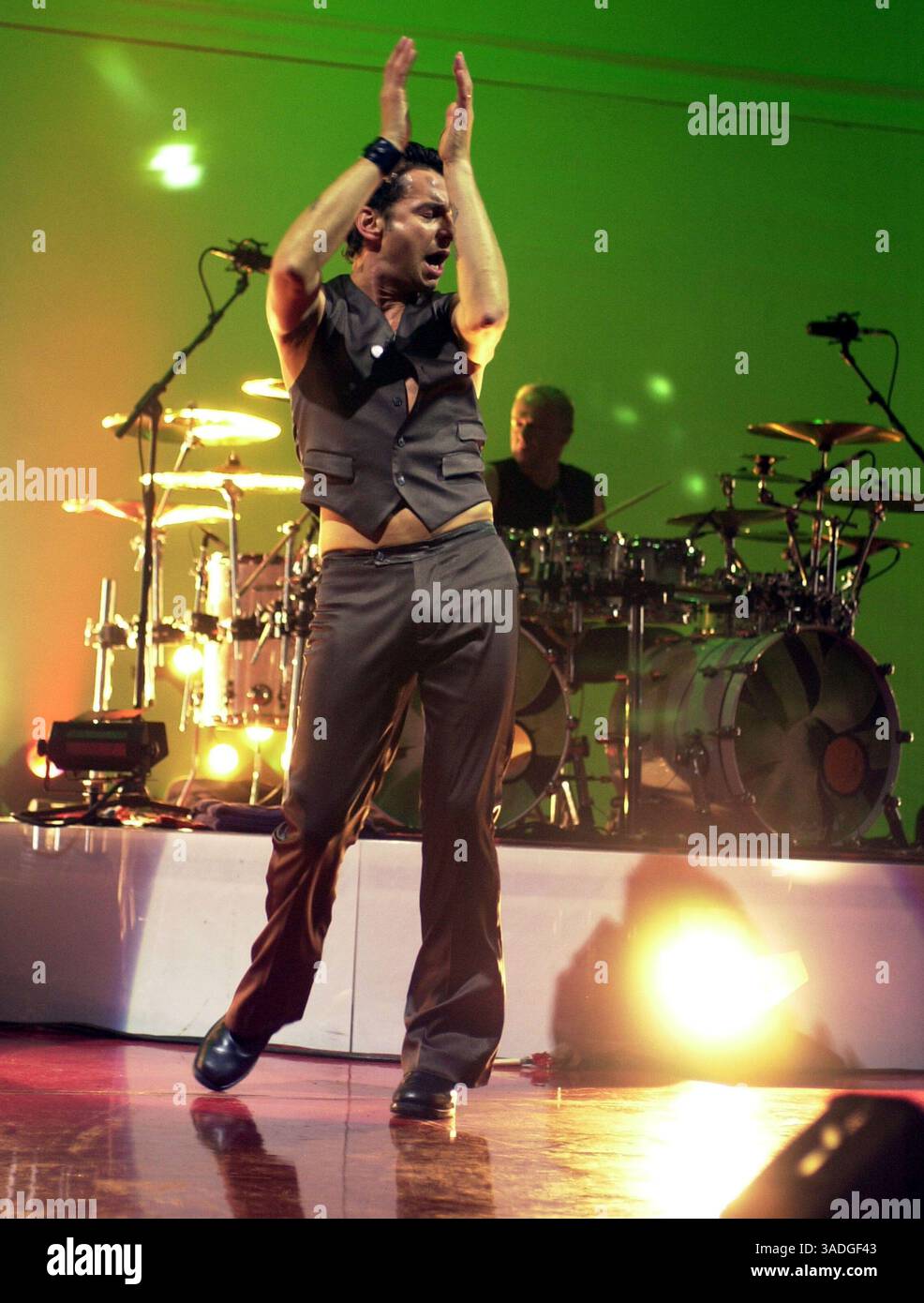 Jun 24, 2001; Cleveland, OH, USA; Lead singer DAVE GAHAN of Depeche ...