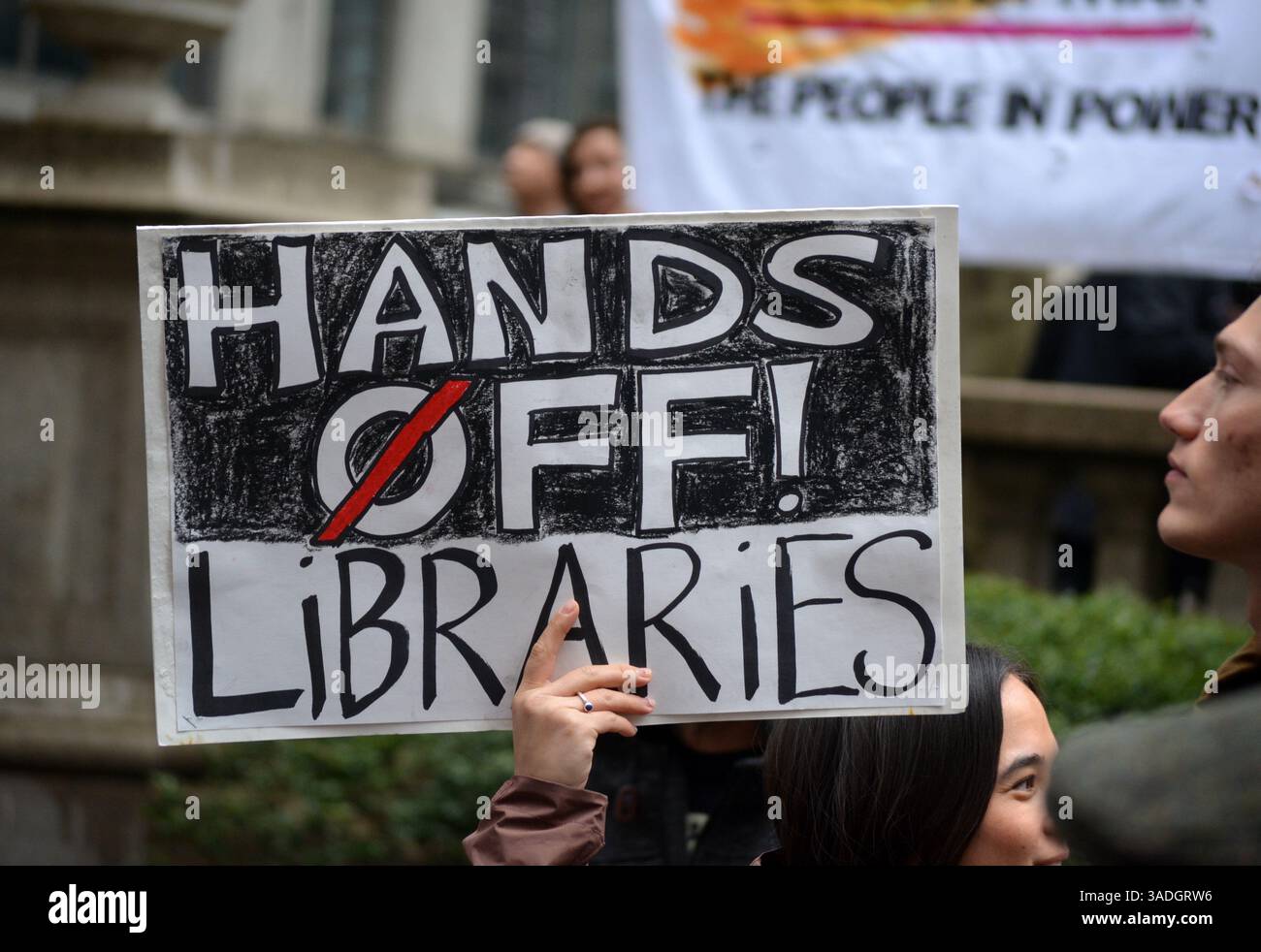 Hands Off rally against the Trump administration and Elon Musk's DOGE ...