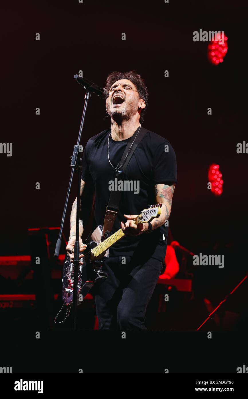 Milan, Italy. 06th Apr, 2025. Milan, Fabrizio Moro performs in concert ...