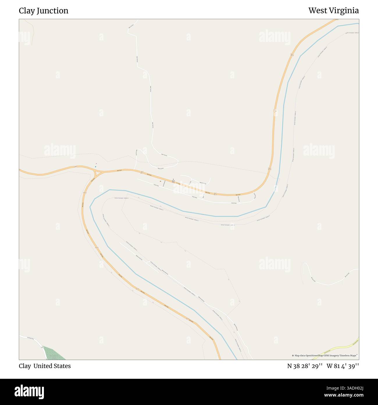 Clay Junction, Clay, United States, West Virginia, N 38 28' 29'', W 81 ...