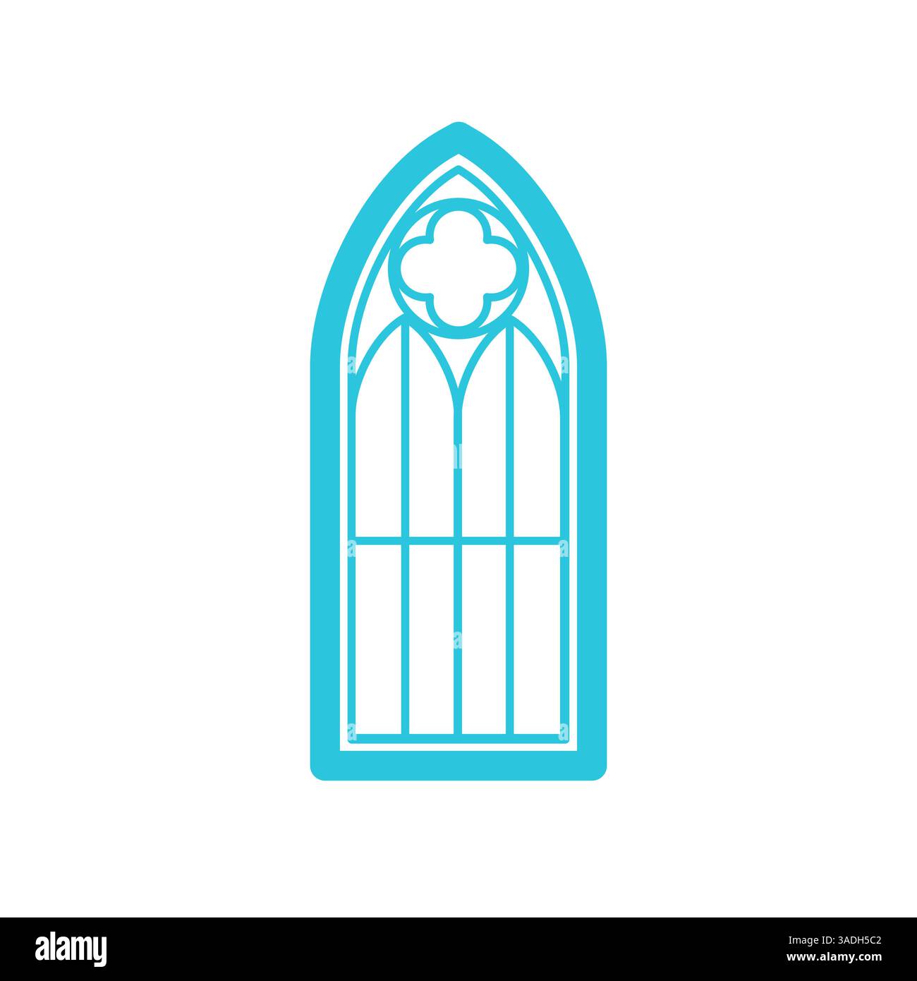 Old blue window frame Stock Vector Images - Alamy