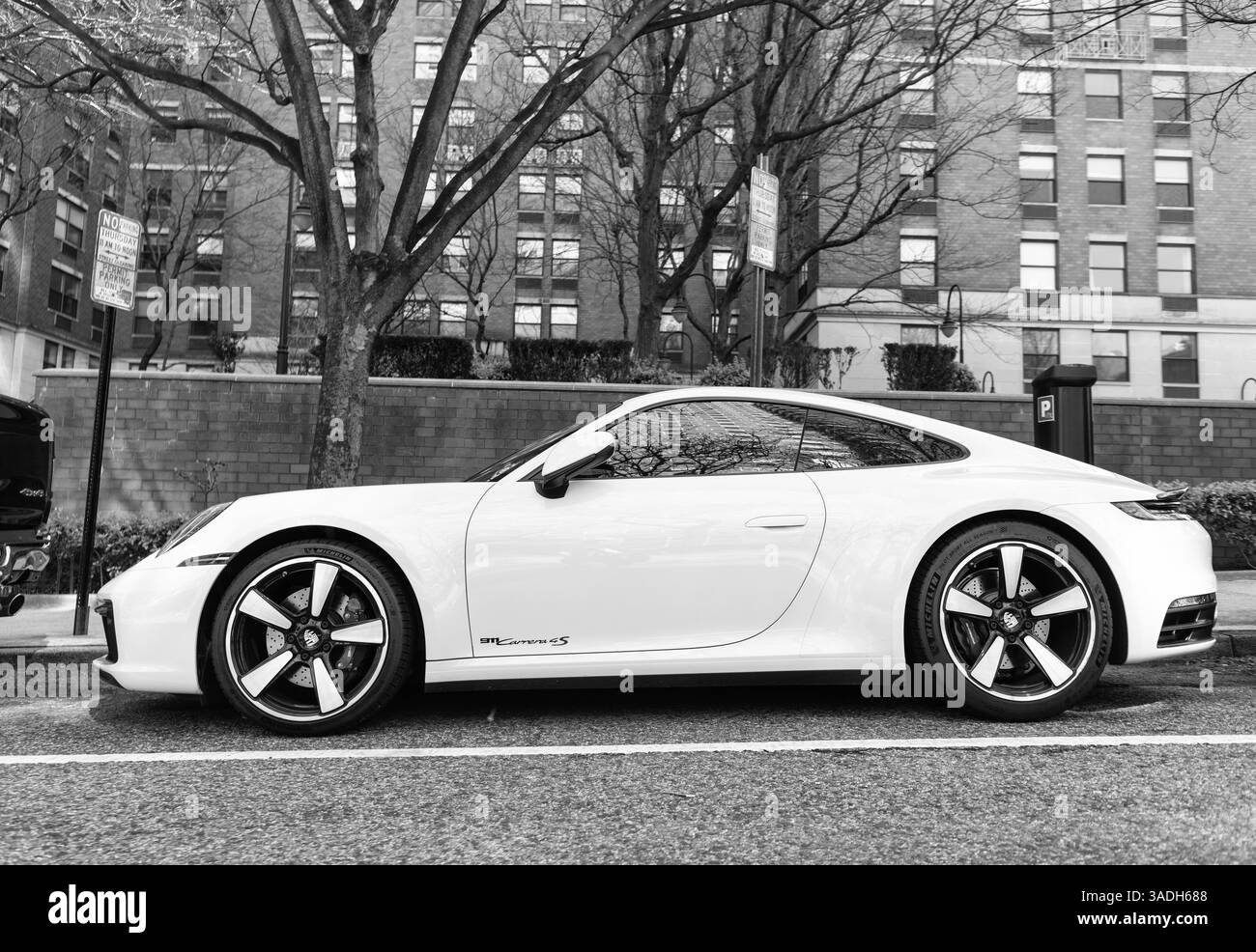 New York City, USA - March 31, 2024: Porsche 992 sportscar parked ...