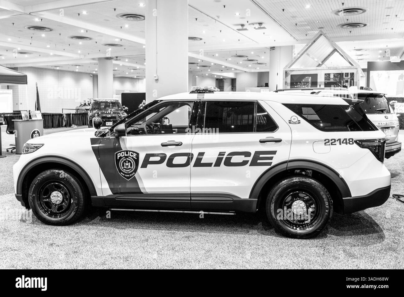 New York City, USA - March 27, 2024: Ford Explorer police car at New ...