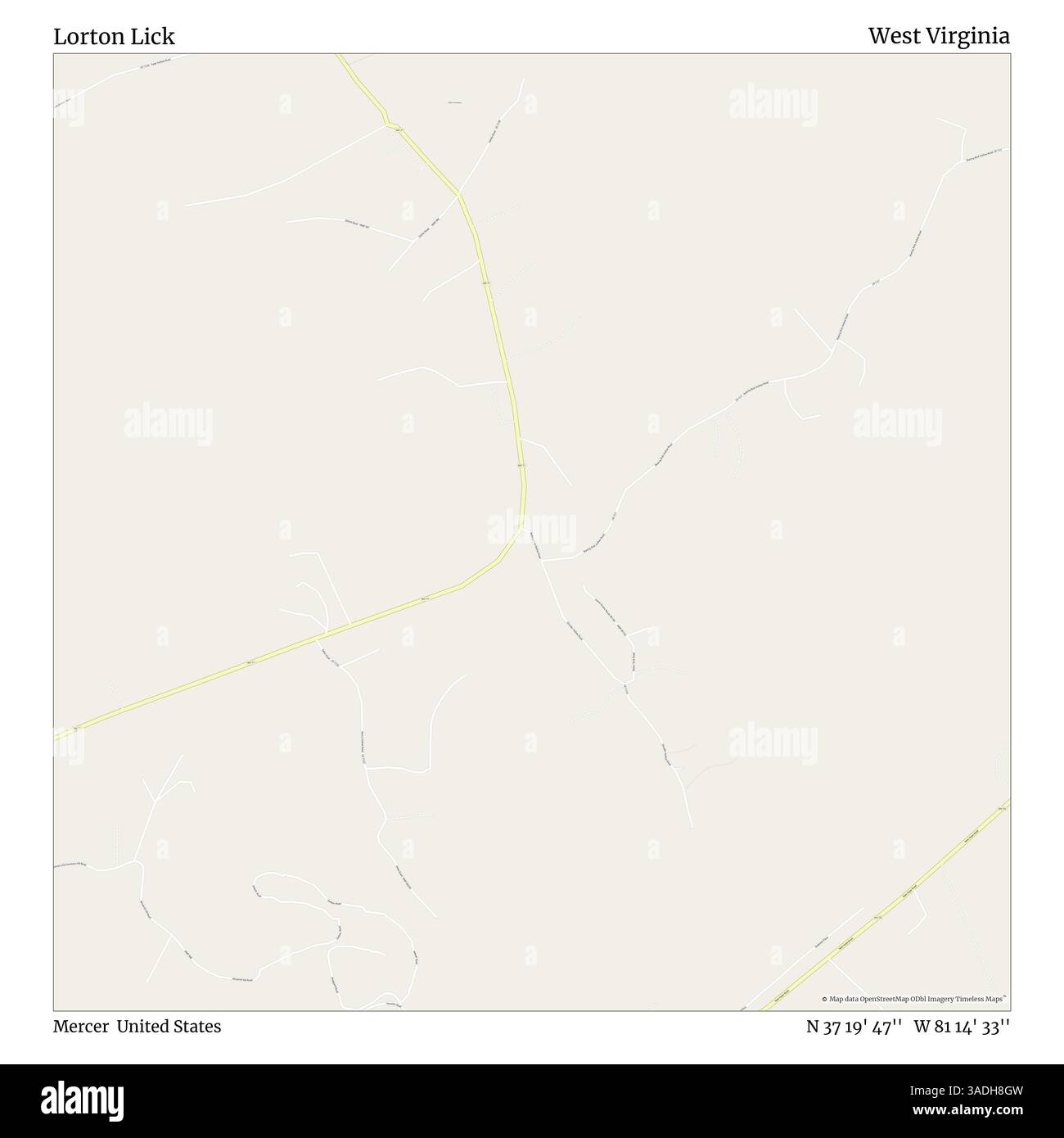 Lorton Lick, Mercer, United States, West Virginia, N 37 19' 47'', W 81 ...