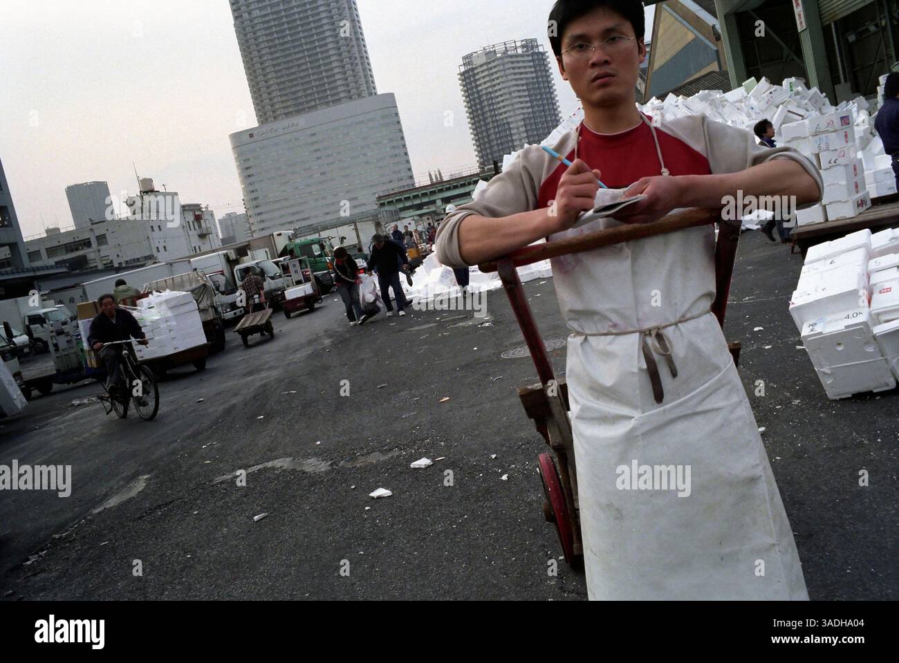 Apr 15, 2005; Tokyo, JAPAN; Tsujiki Fish Market, Tokyo, Japan. One of ...