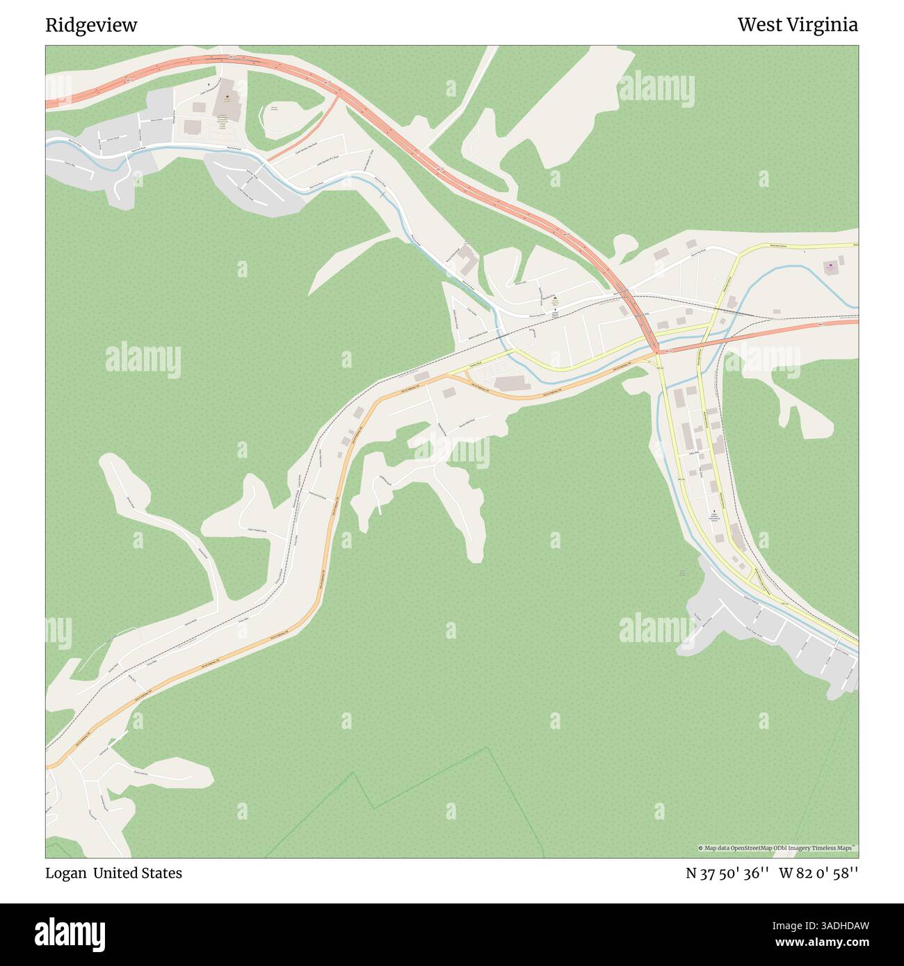 Ridgeview, Logan, United States, West Virginia, N 37 50' 36'', W 82 0 ...