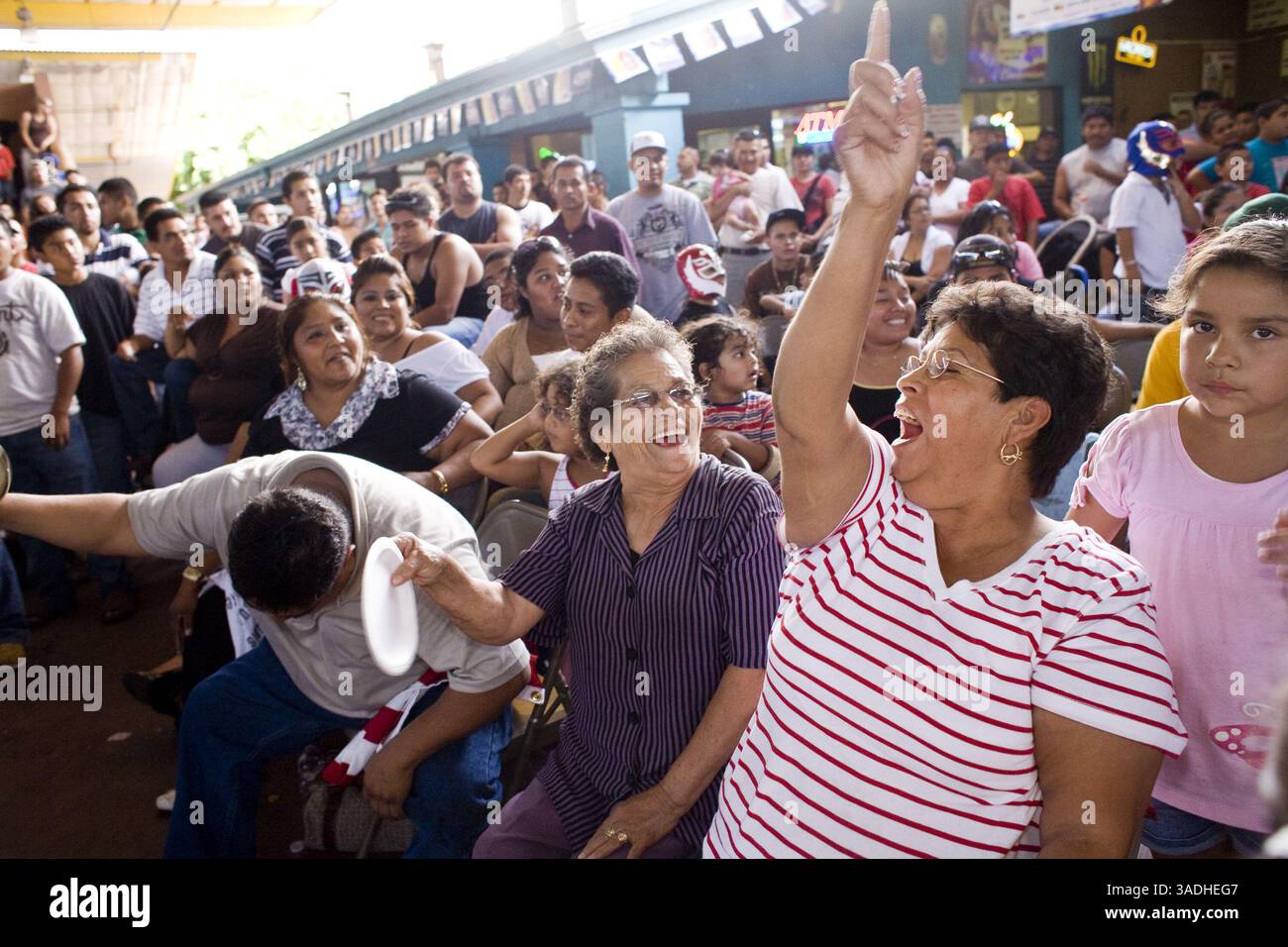Jul 13, 2008 - Phoenix, Arizona, USA - Lucha Libre fans cheer during a ...
