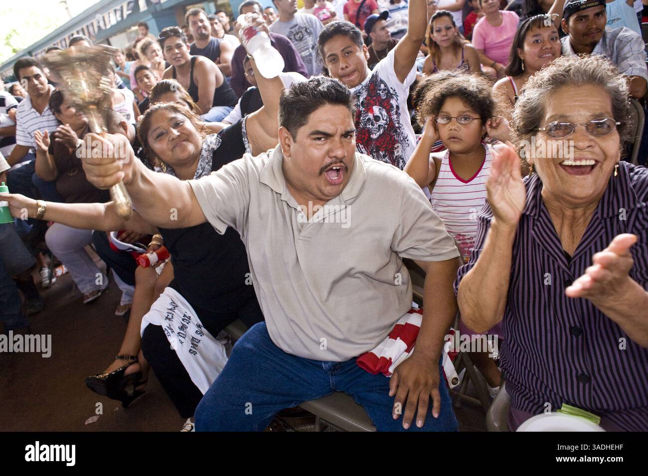 Jul 13, 2008 - Phoenix, Arizona, USA - Lucha Libre fans cheer during a ...