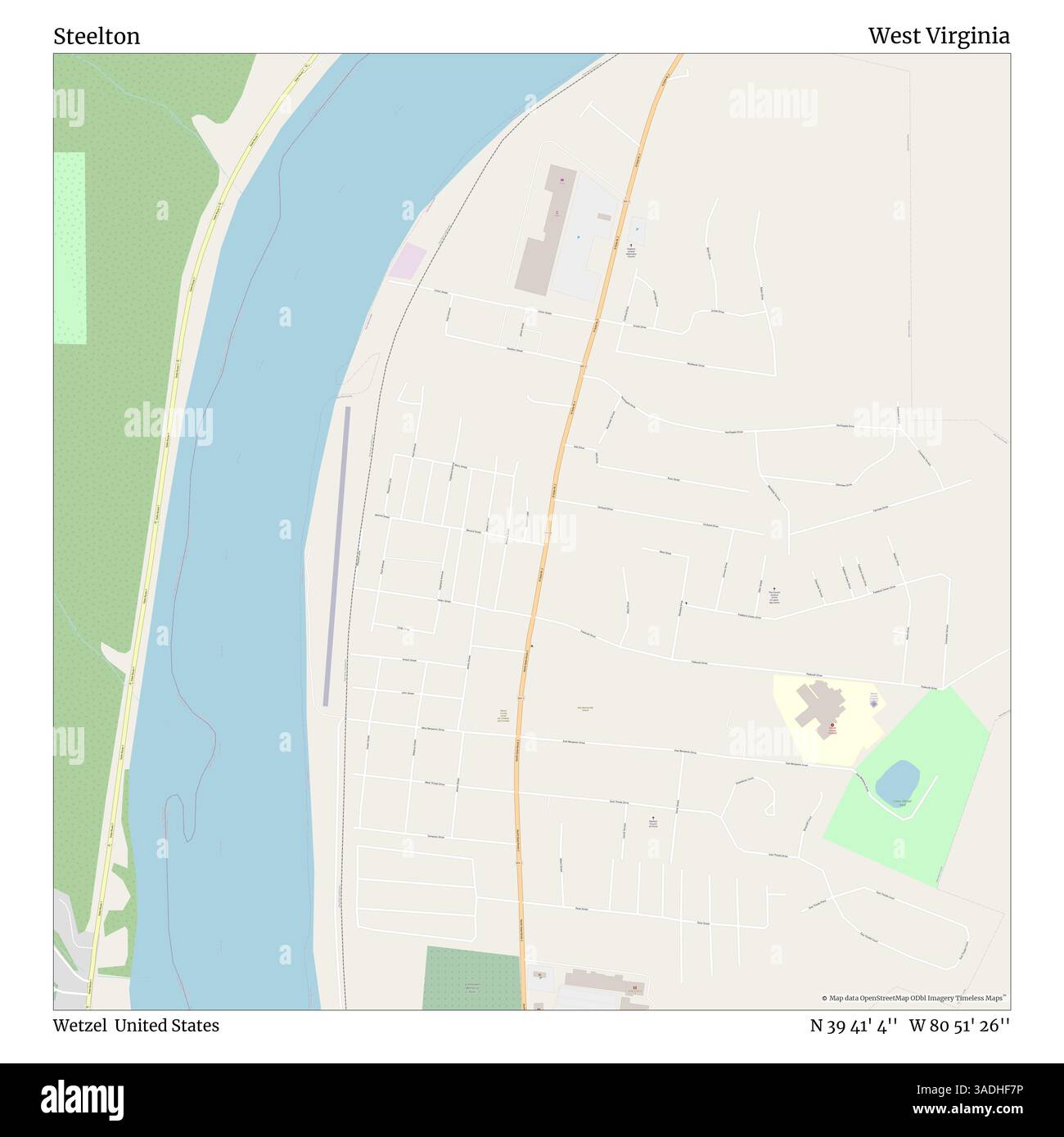 Steelton, Wetzel, United States, West Virginia, N 39 41' 4'', W 80 51 ...