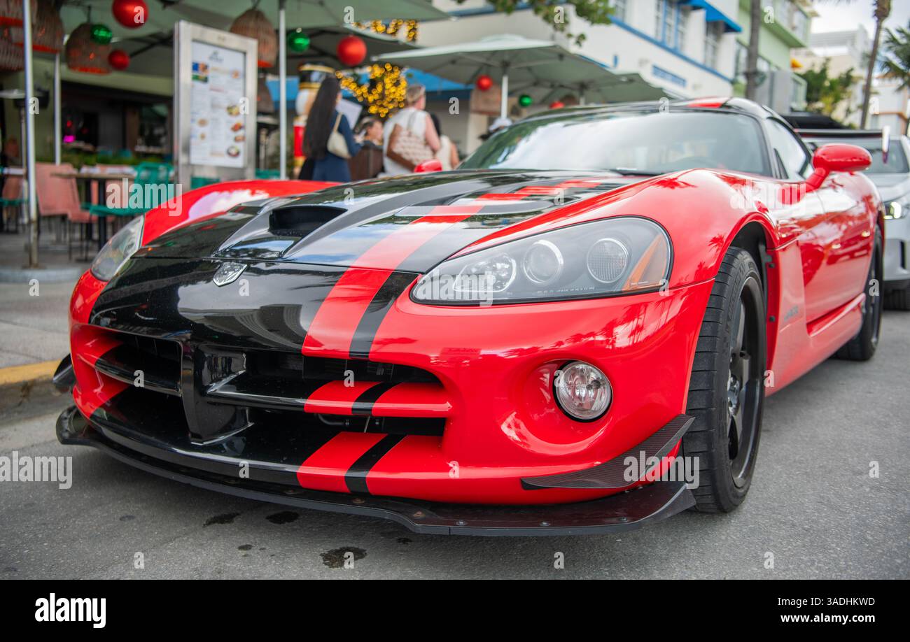 Miami, Florida, USA - December 07, 2024: 2008 Dodge Viper sportscar ...